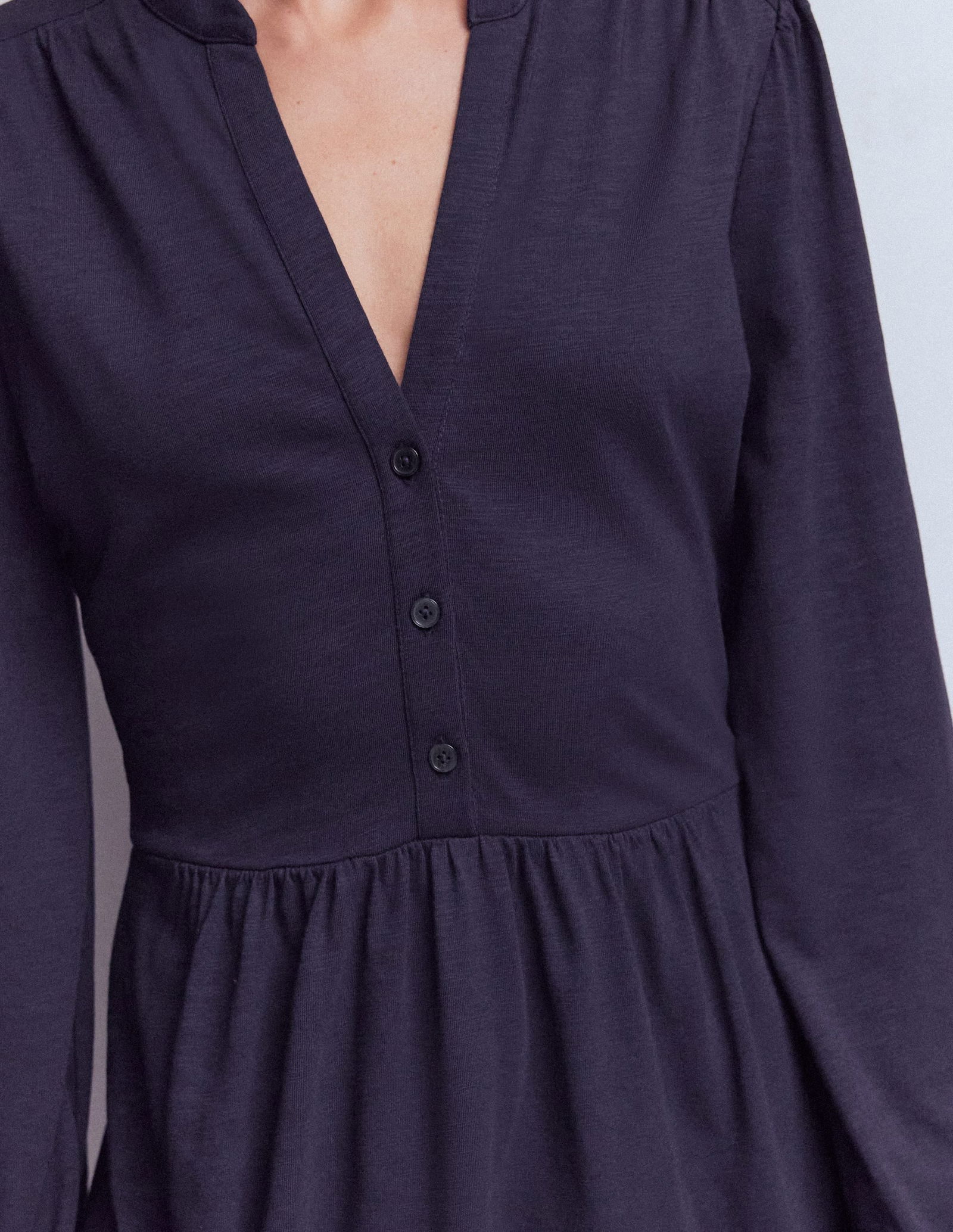 BODEN Amy Short Jersey Dress-Navy | endource