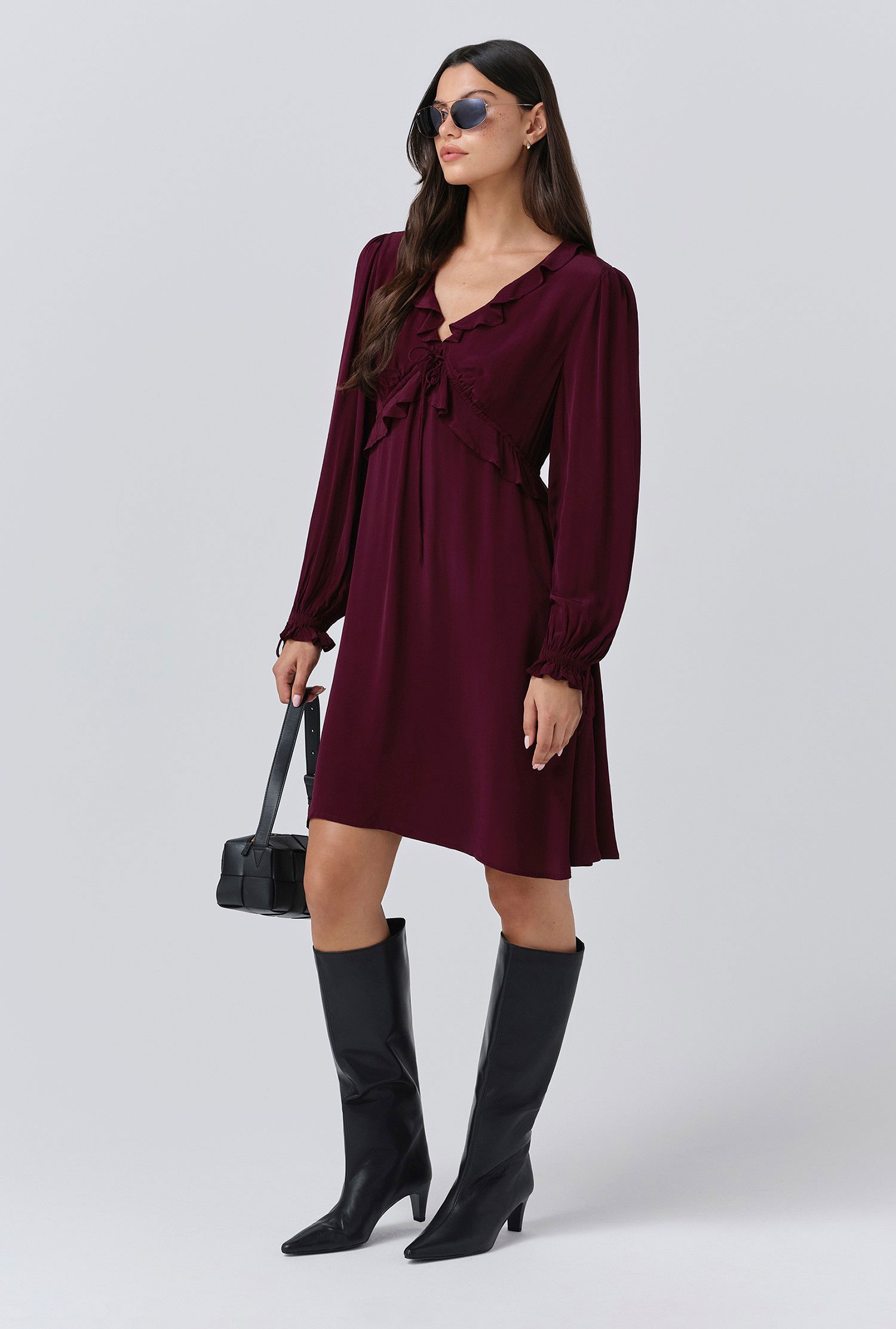 GHOST Billie Crepe Short Dress | endource