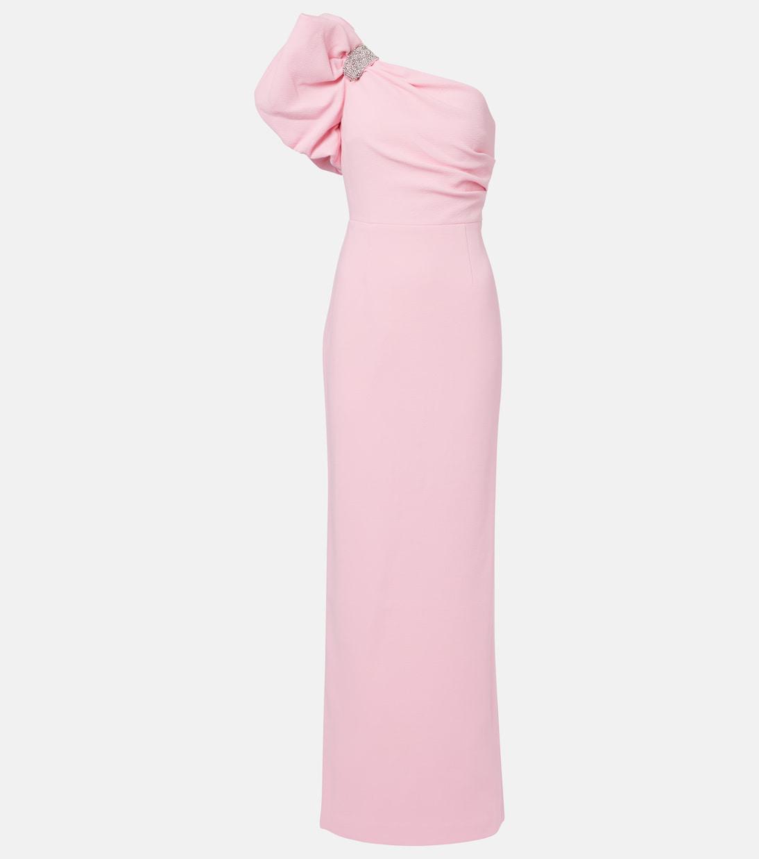 REBECCA VALLANCE Isabella Asymmetric Crêpe Gown | endource
