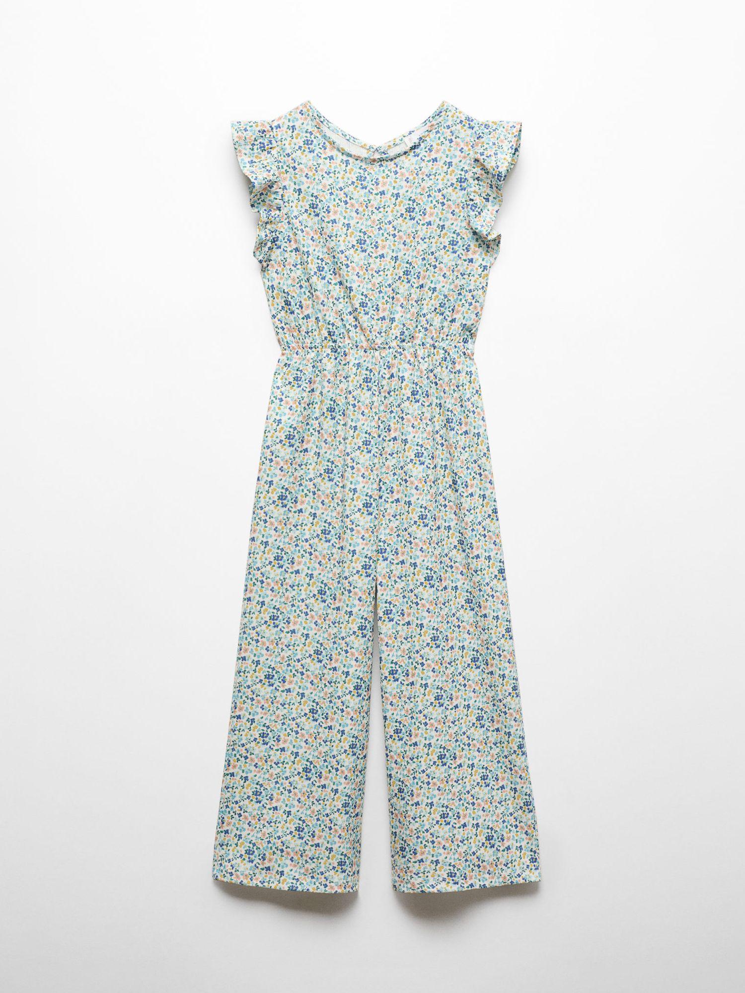 MANGO Sisi Floral Print Cut Out Jumpsuit in Multi | Endource