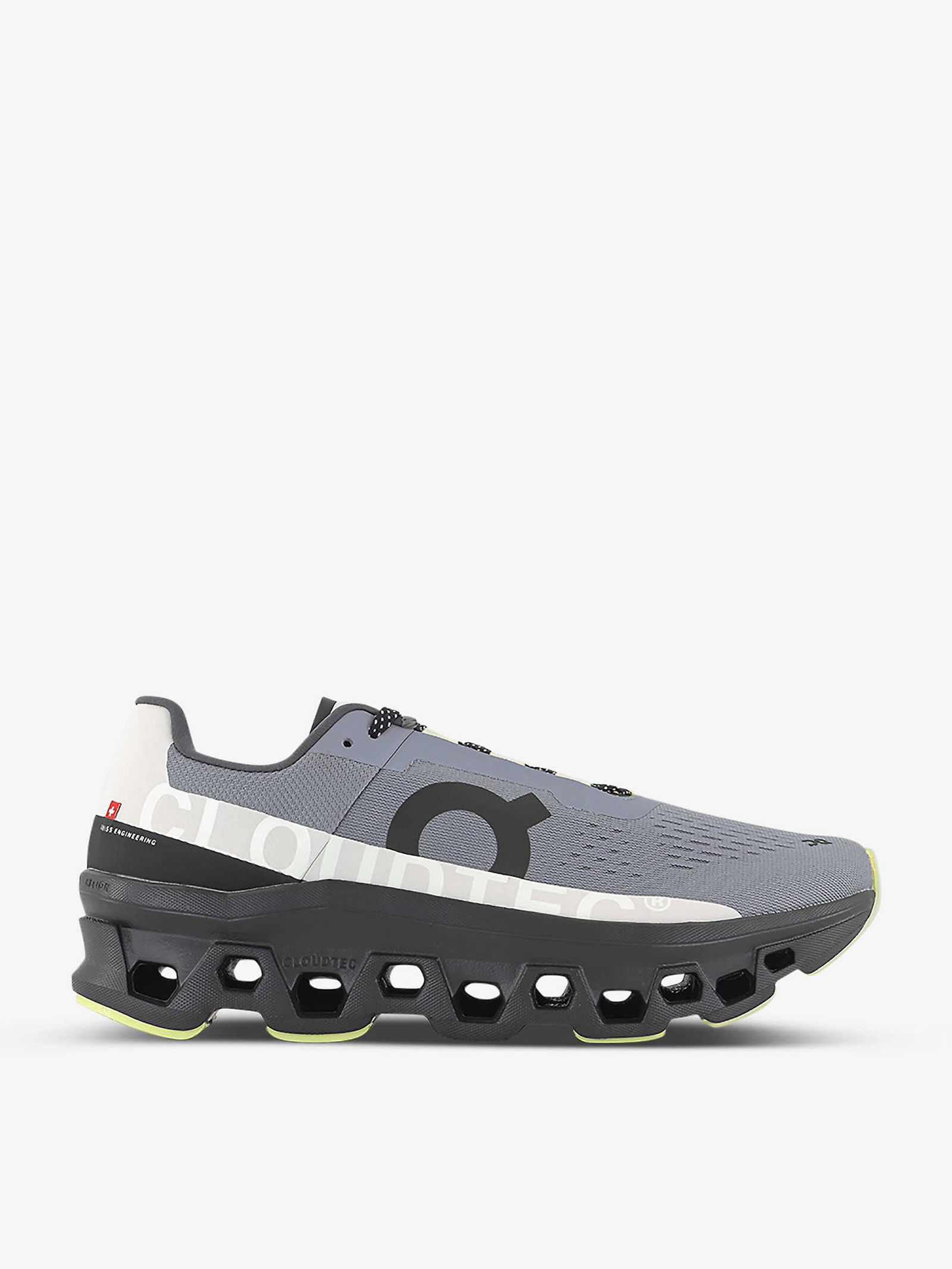 ON-RUNNING Cloudmonster Cushioned Mesh Low-Top Trainers in FOSSIL ...
