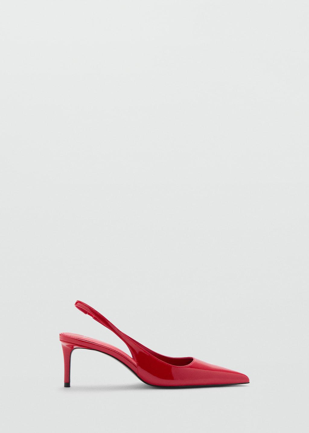 MANGO Pointed Toe Heel Shoes in Red | endource