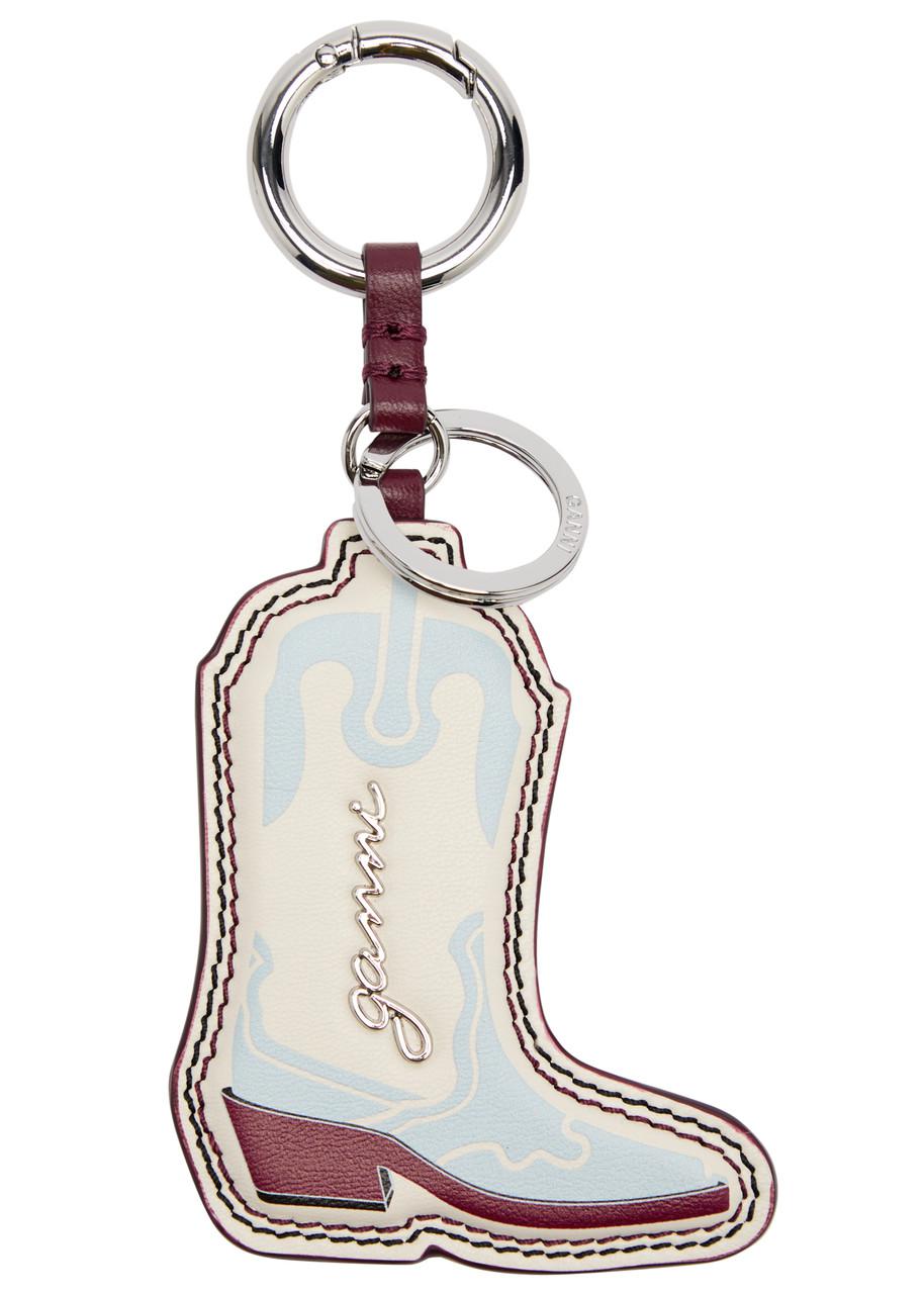 GANNI Western Boot Leather Keyring | endource