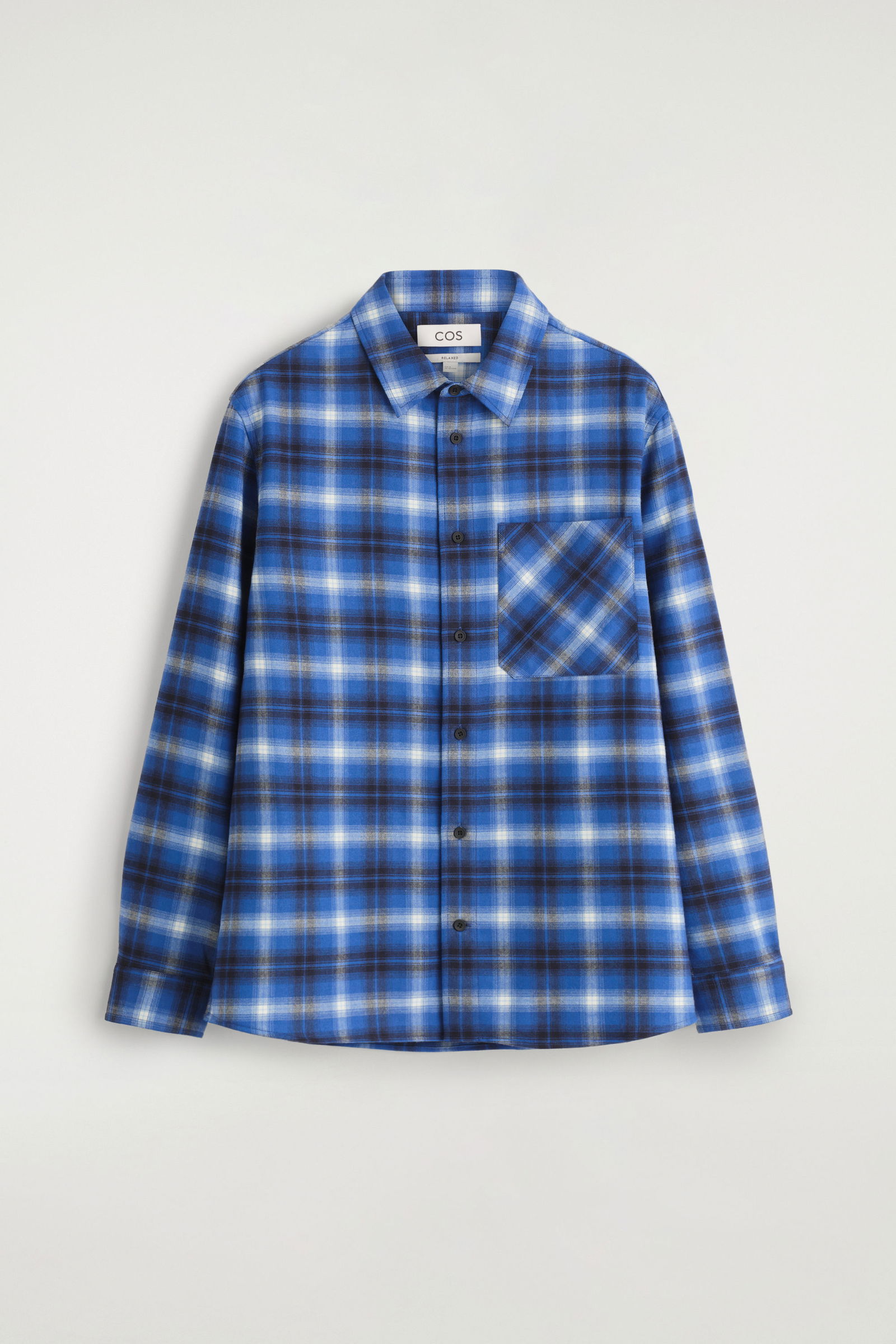 COS Relaxed Checked Wool-Blend Shirt | endource