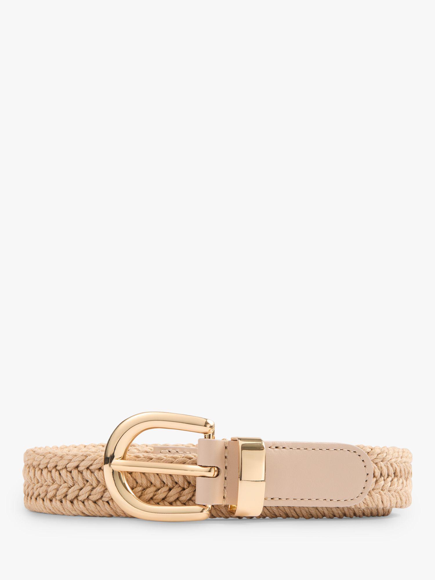 L.K. BENNETT Griffen Woven Linen Belt in Neutral | Endource