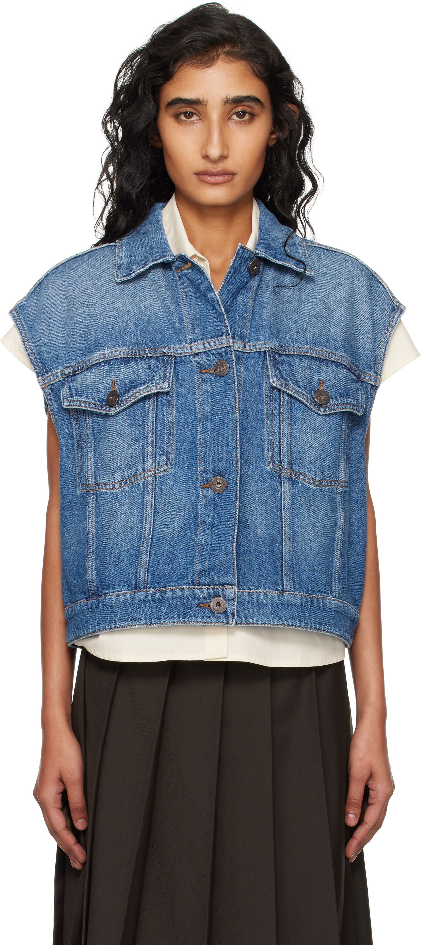 WEEKEND MAX MARA Mappa Denim Vest | endource