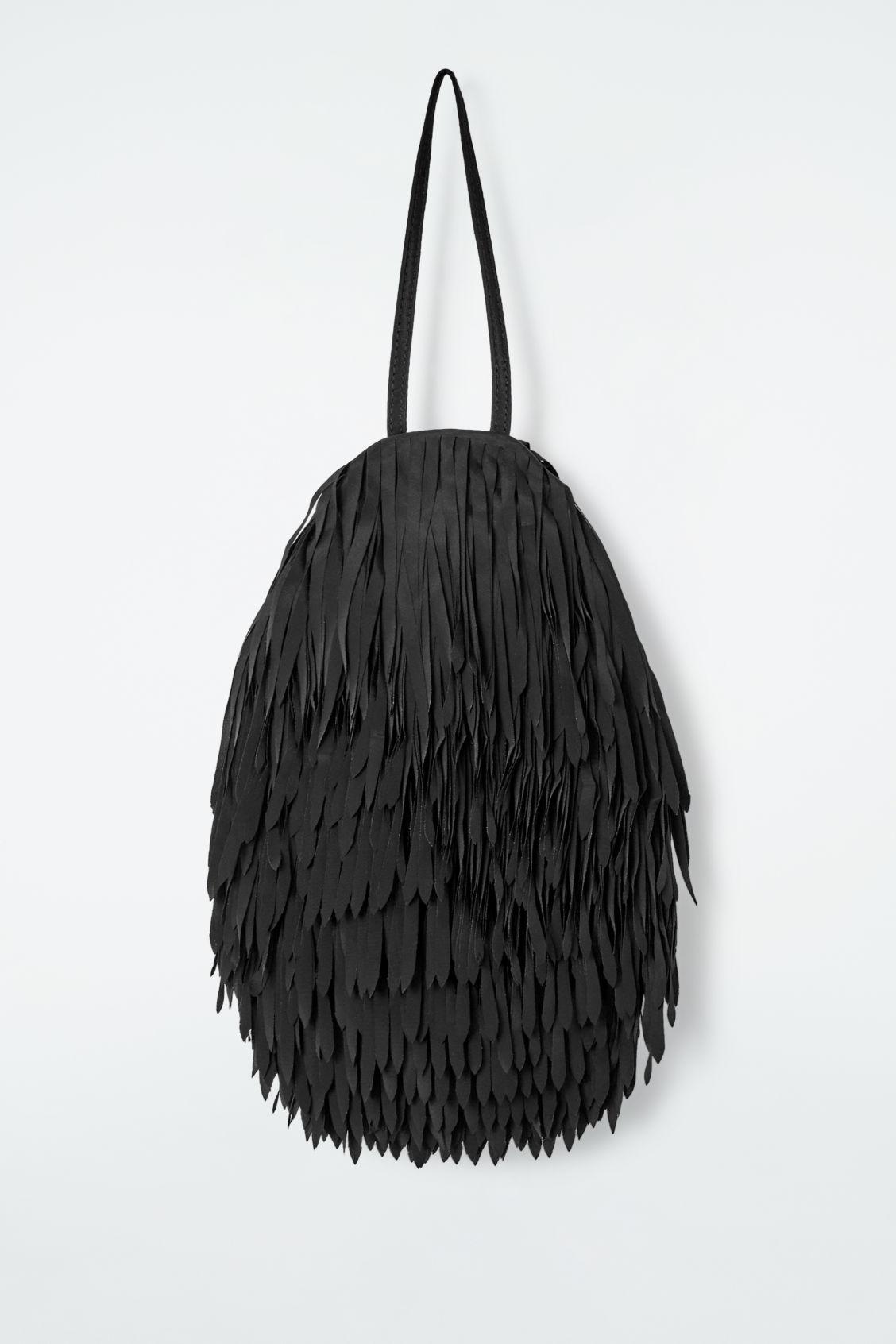 COS Fringed Clutch in BLACK | endource