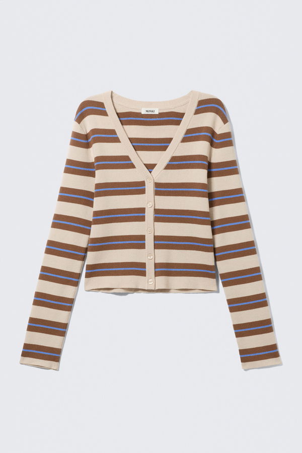 WEEKDAY Cropped Knitted V-neck Cardigan | endource
