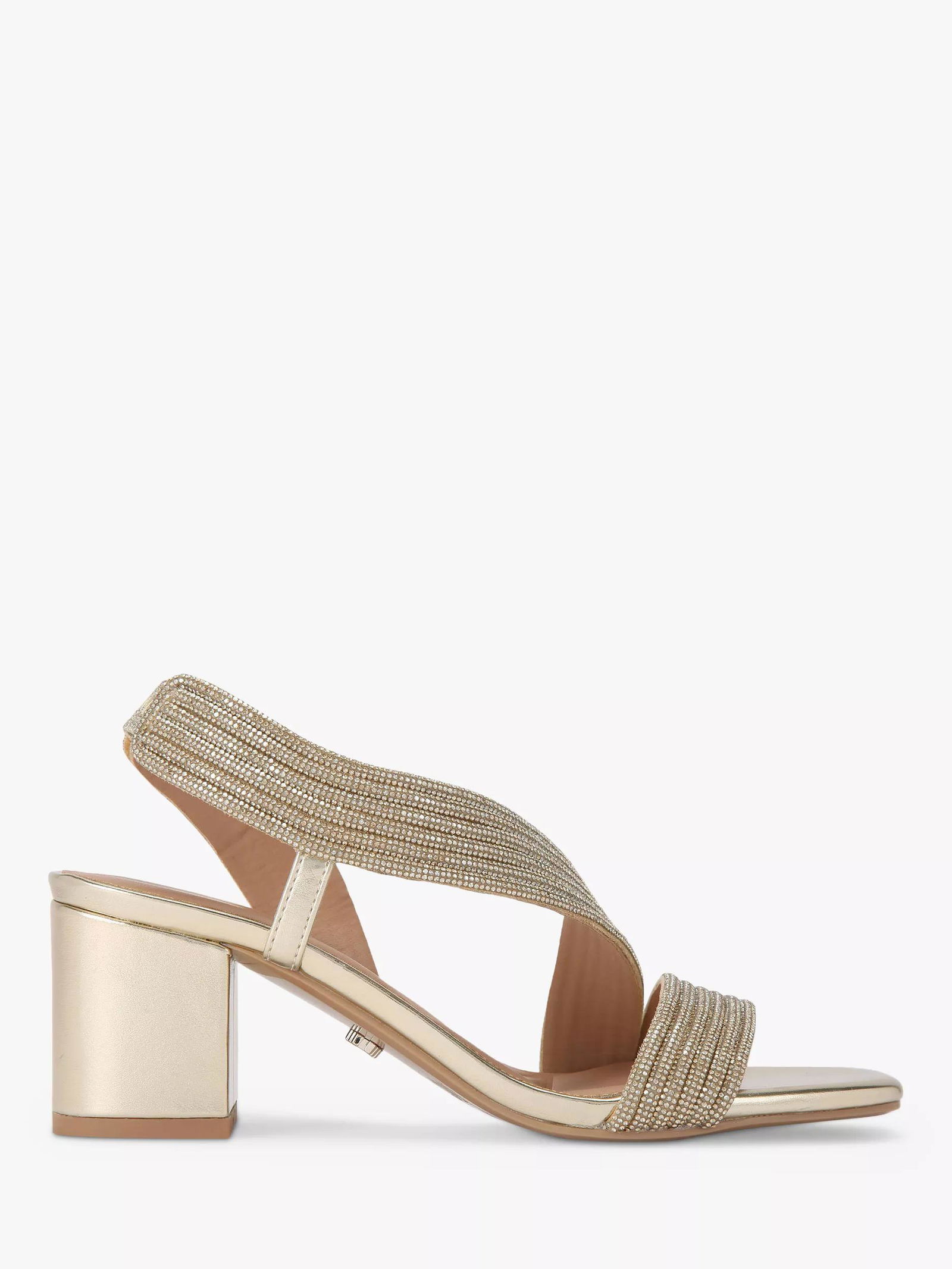 CARVELA Gala Jewel Block Heeled Sandals in Gold | endource