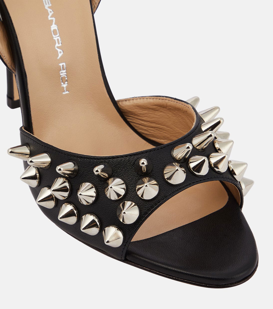 Alessandra Rich Embellished Leather Sandals | endource