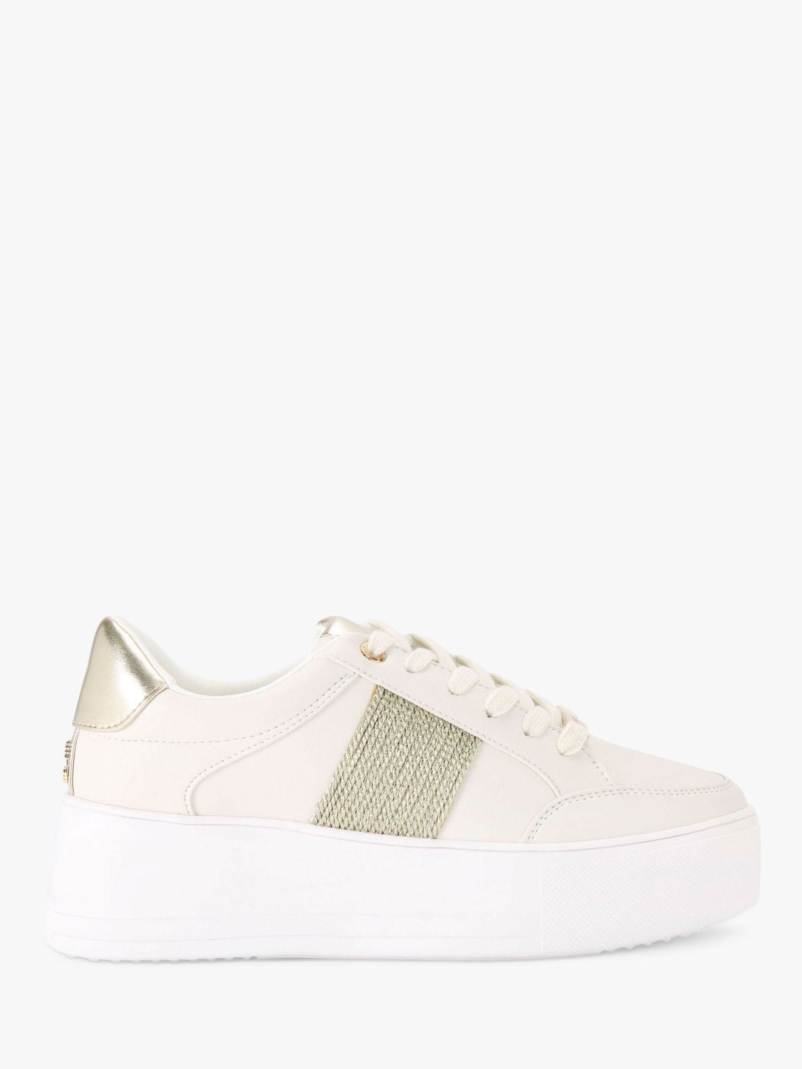 CARVELA Jive Platform Lace Up Trainers in Gold | Endource
