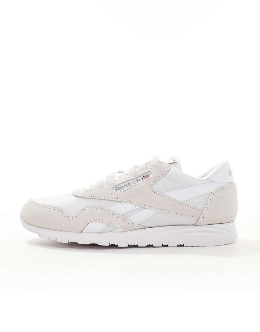 REEBOK Classic Nylon Trainers in Off-white | endource