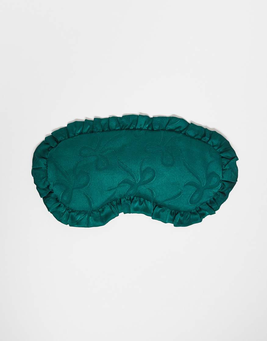 SISTER JANE Dita Satin Ruffle Trim Eye Mask | endource