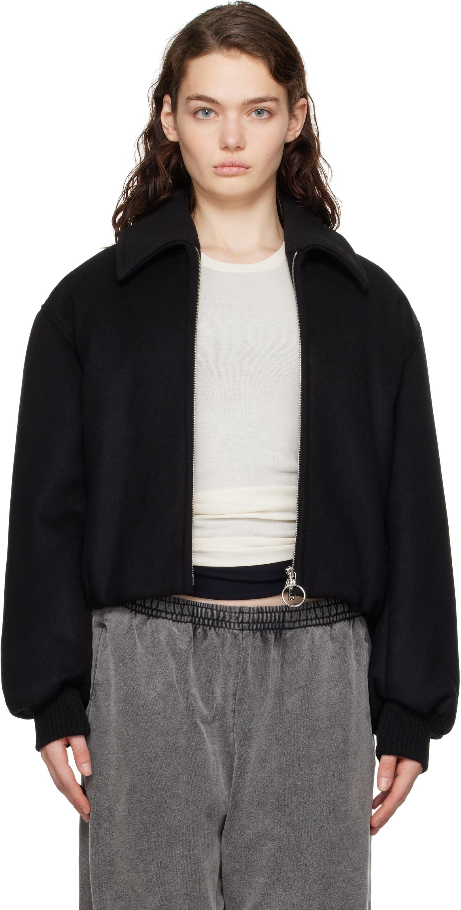 ACNE STUDIOS Logo Plaque Bomber Jacket | endource