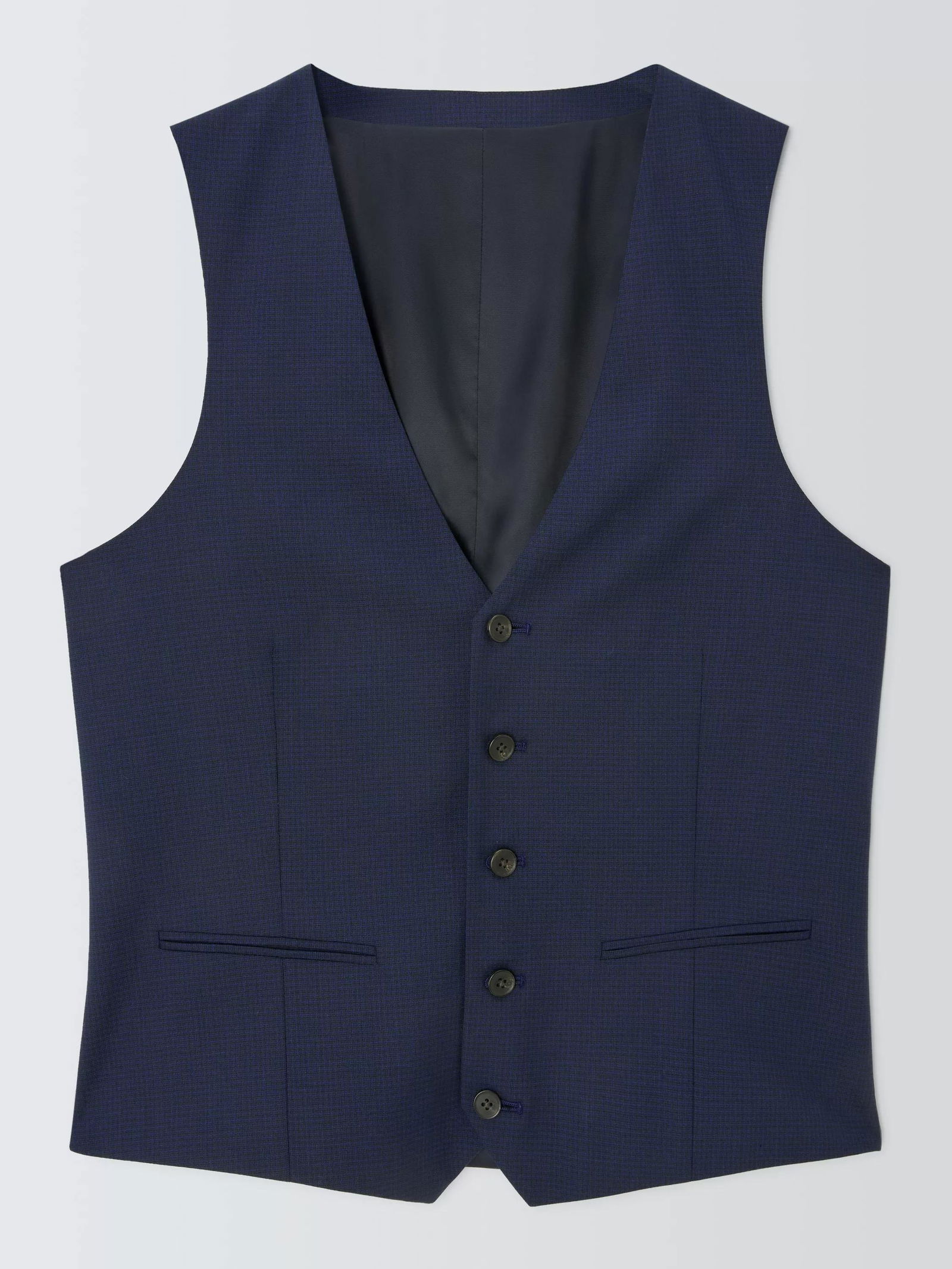 JOHN LEWIS Stanton Super 100's Grid Regular Fit Waistcoat | endource