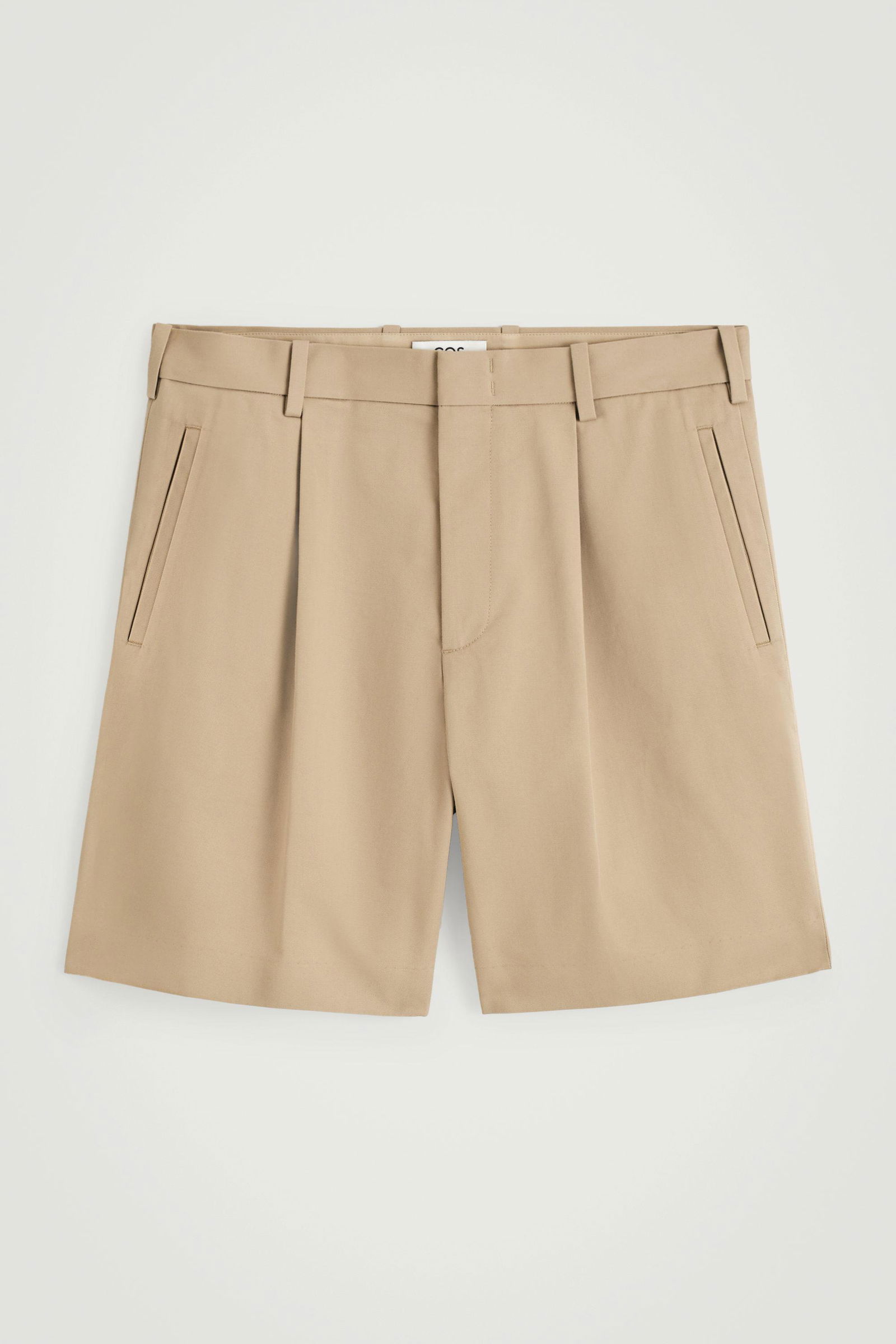 COS Tailored Cotton Chino Shorts in BEIGE | endource