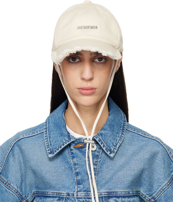 JACQUEMUS Off-White Les Classiques 'The Artichaut' Denim Cap | endource