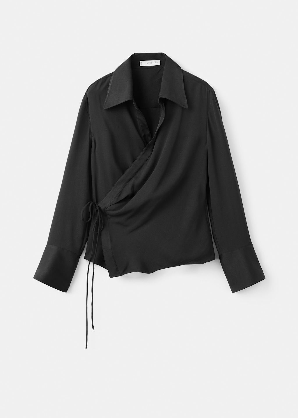 MANGO Cross-Over Satin Blouse | endource