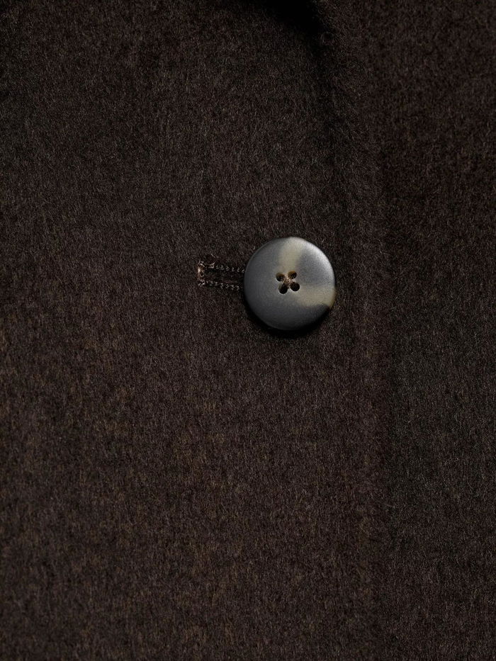 MANGO Alex Wool Blend Collar Cropped Jacket | endource