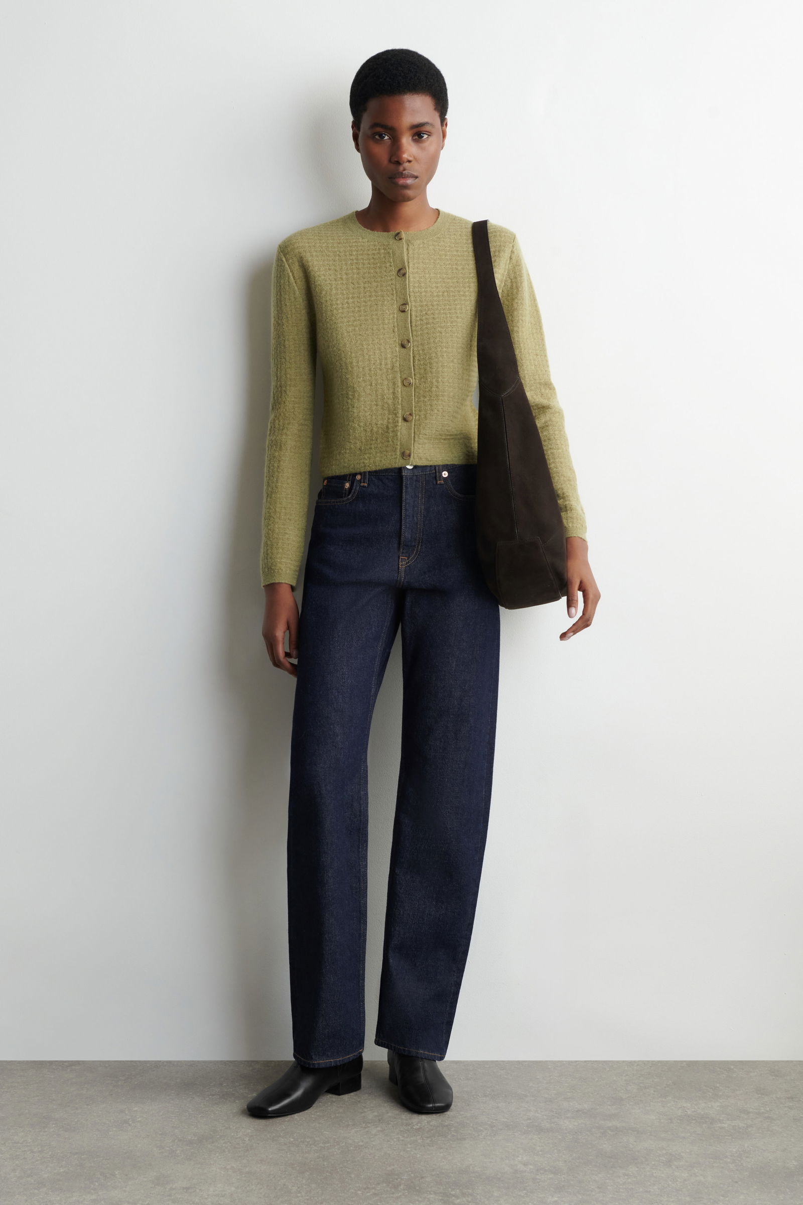 COS ZIGZAG-KNIT MOHAIR-BLEND CARDIGAN | endource