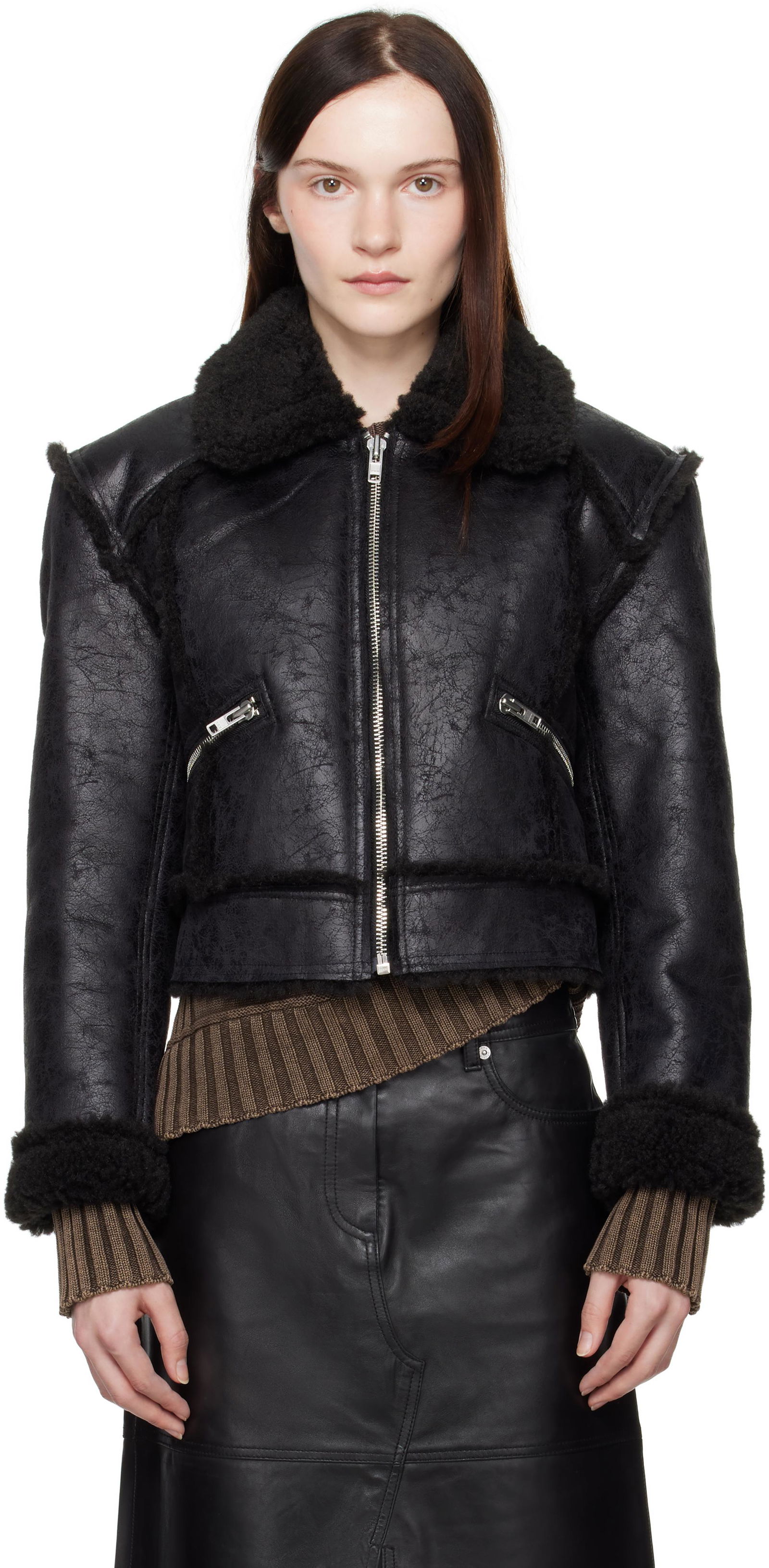 STAND STUDIO Nyrah Faux-Leather Jacket | endource