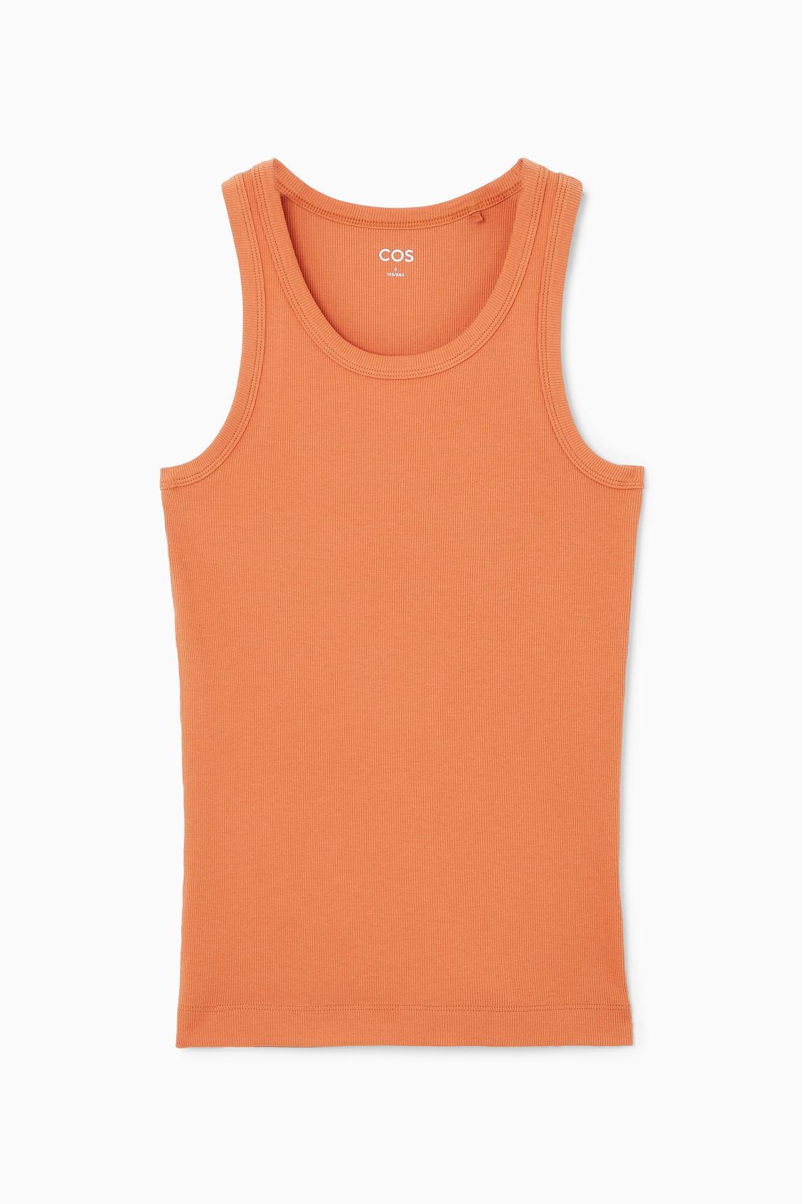 COS Ribbed Tank Top in ORANGE | endource