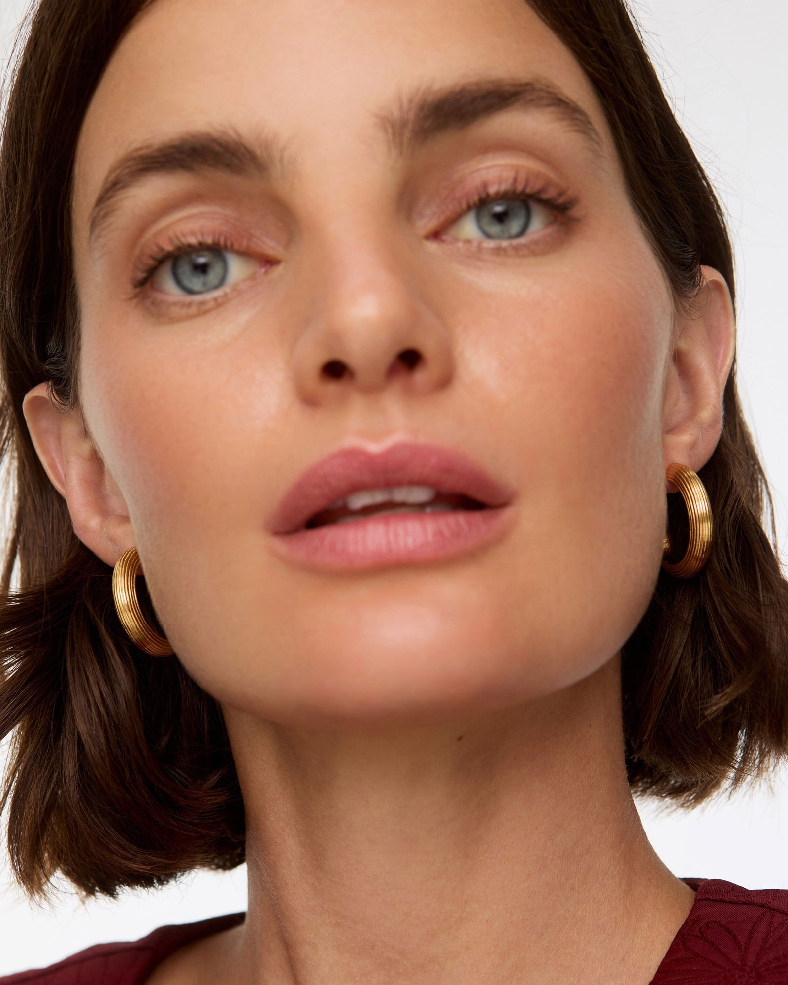 OLIVER BONAS Whitney Gold Tone Stainless Steel Waterproof Chunky Hoop ...
