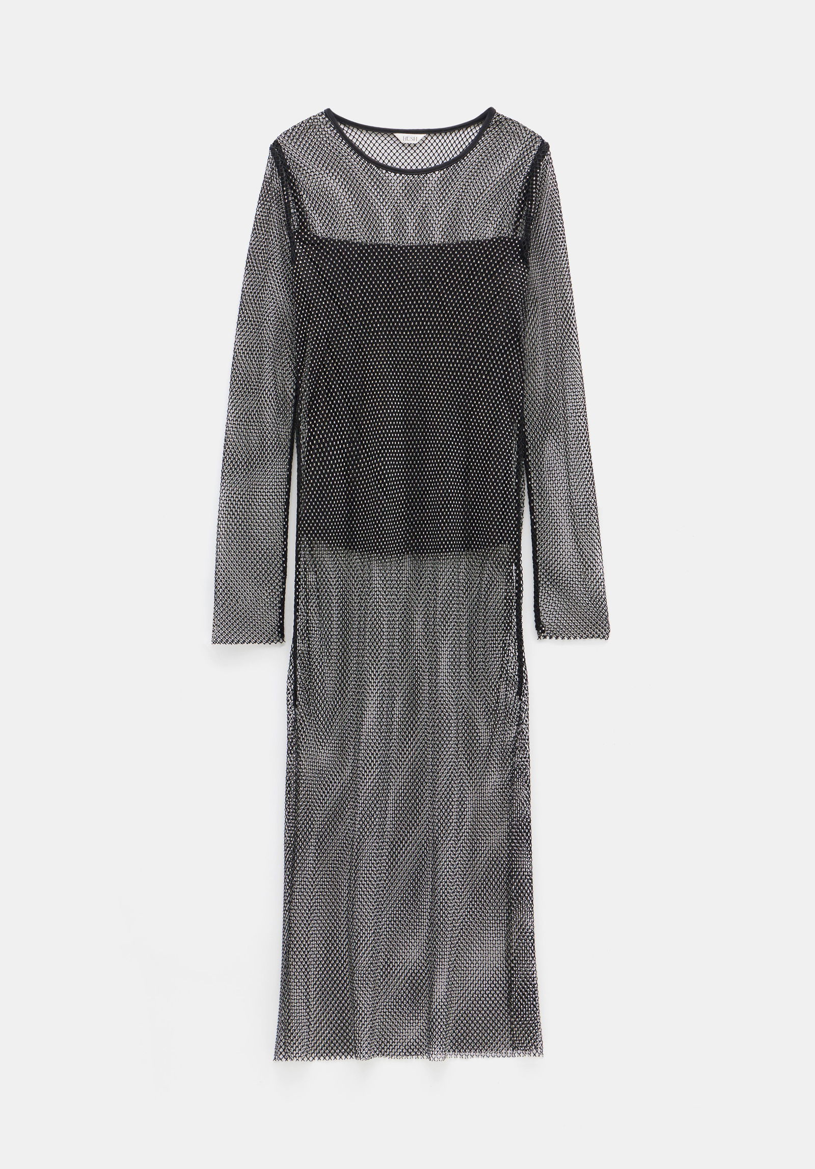 HUSH Una Sparkle Maxi Dress in Black | endource