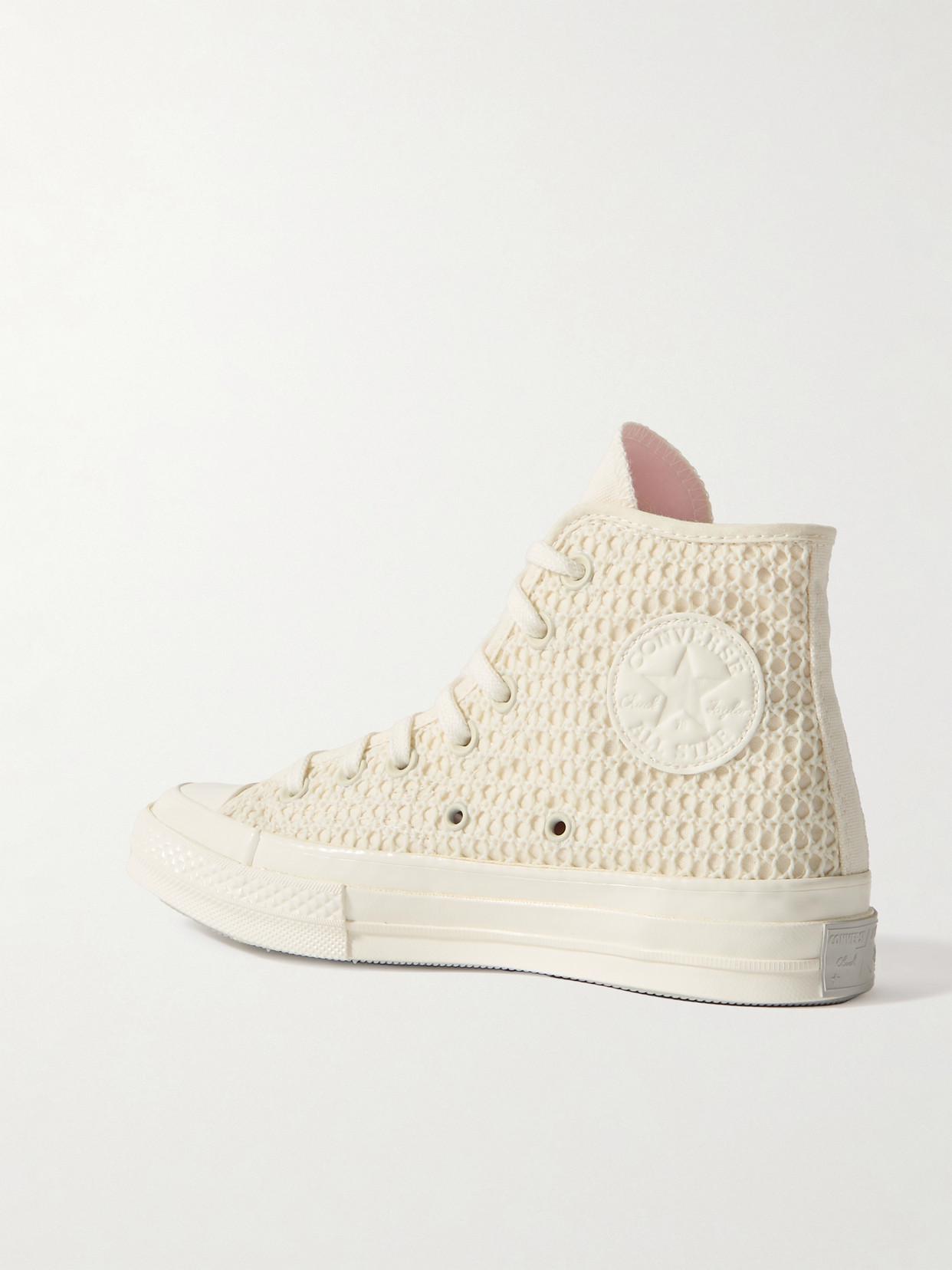CONVERSE Chuck 70 Crocheted And Canvas High-Top Sneakers in White ...