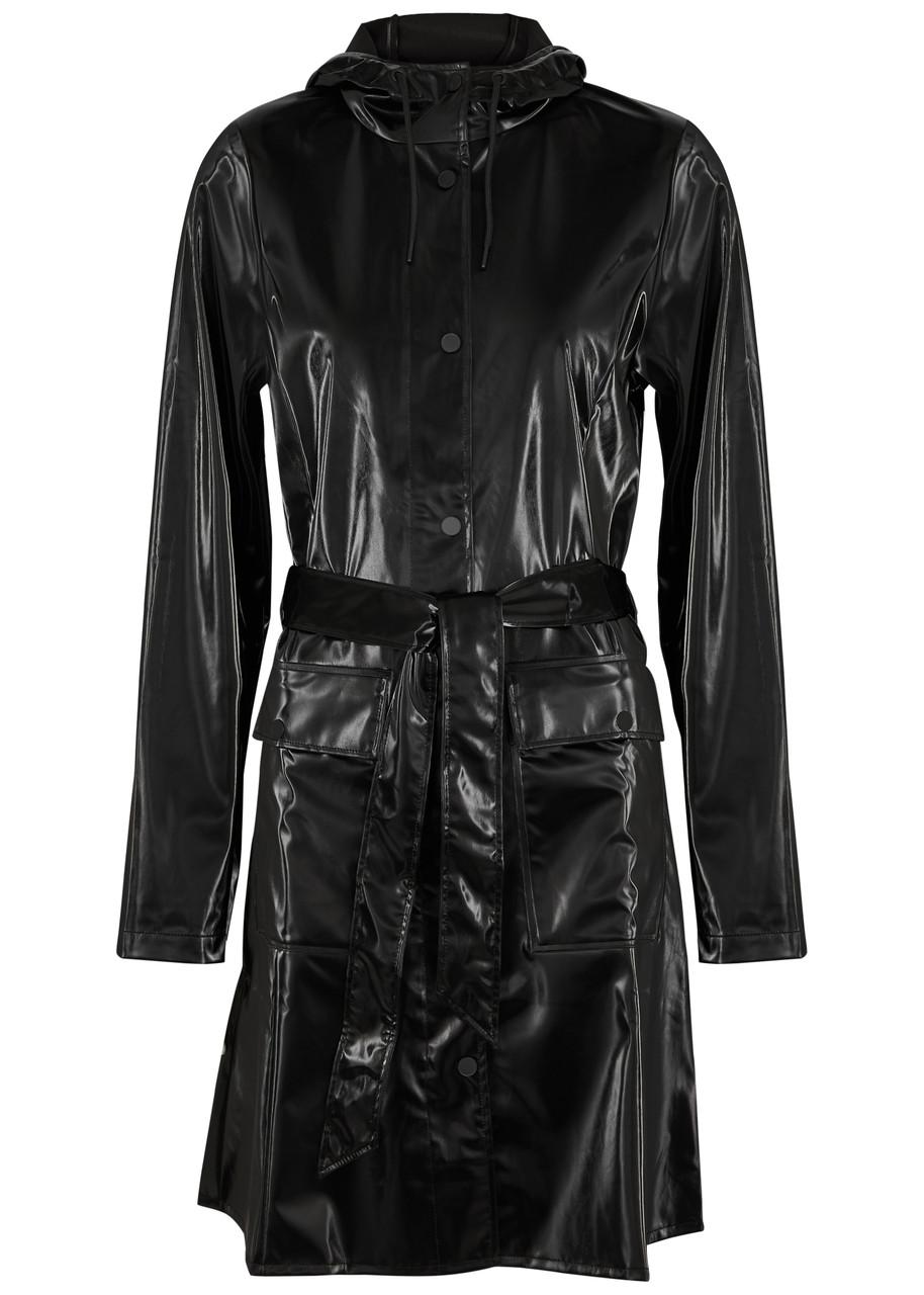 RAINS Belted Hooded Rubberised Jacket | endource