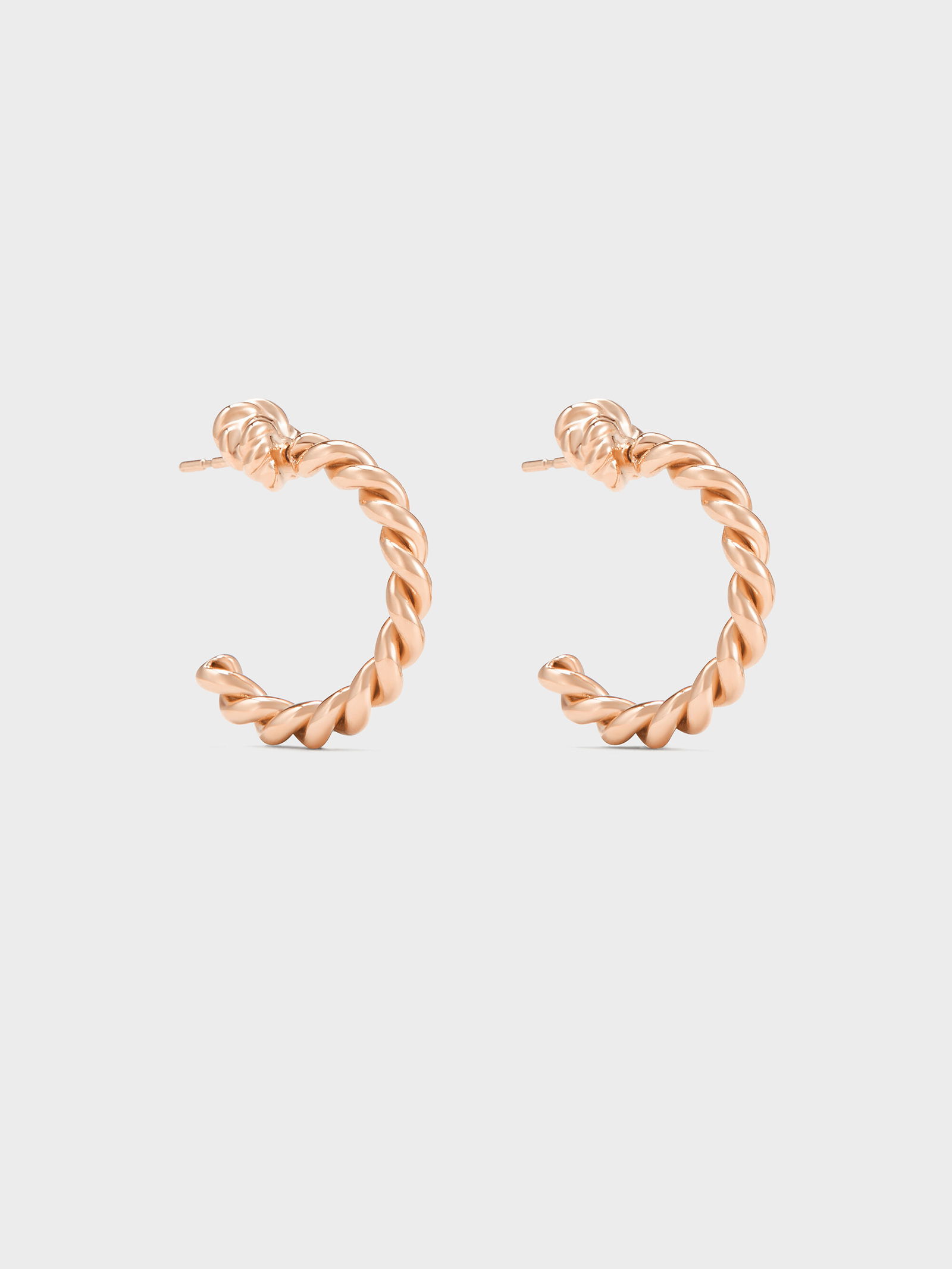 CHARLES & KEITH Sable Rope-Knot Hoop Earrings | endource
