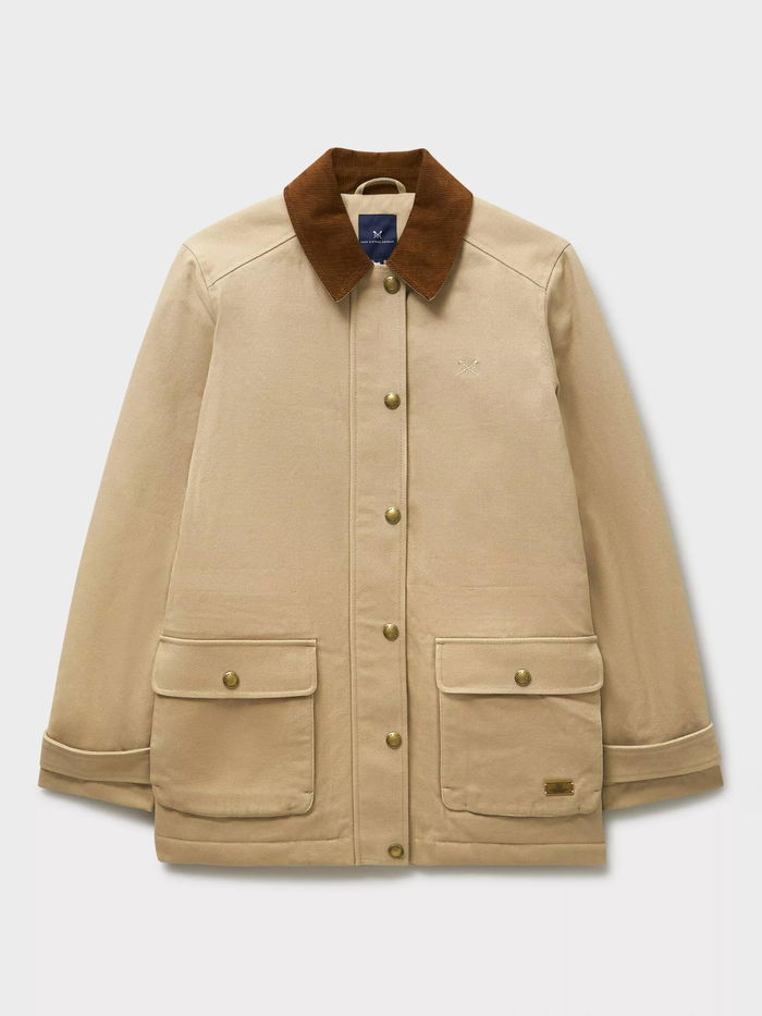 CREW CLOTHING Slash Neck Cotton Barn Jacket | endource