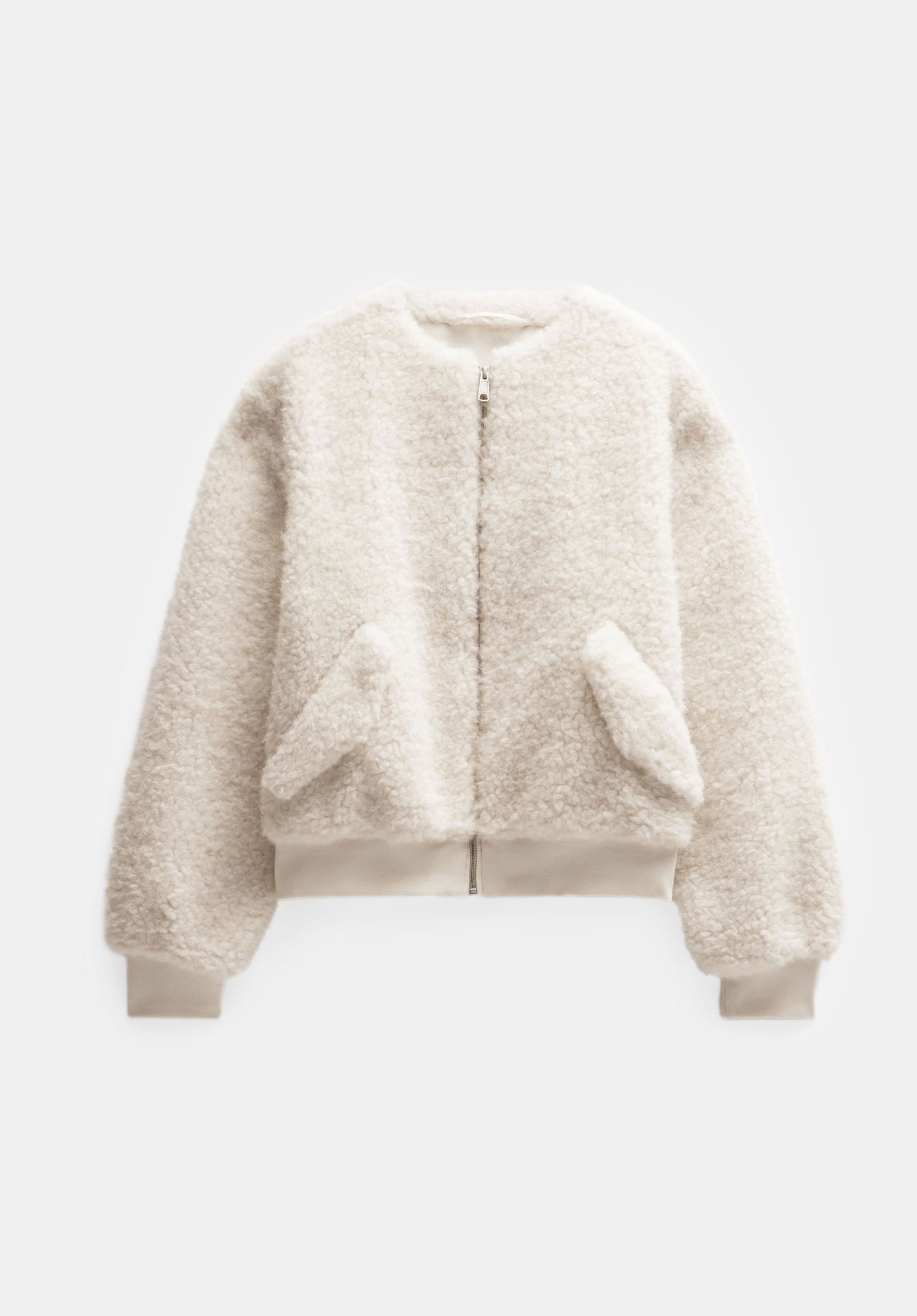 HUSH Miffy Faux Fur Jacket in White | endource