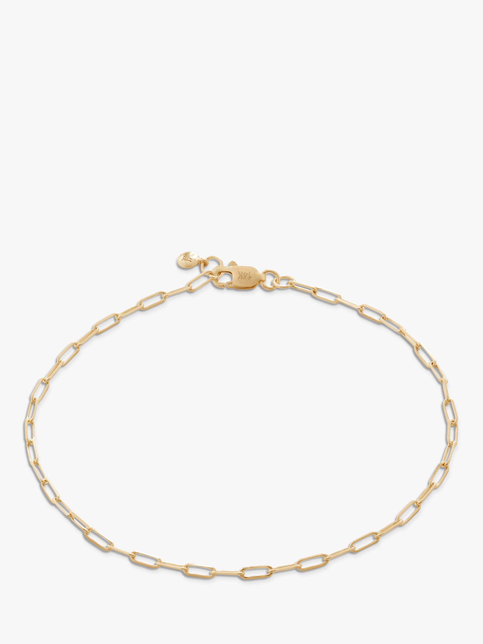MONICA VINADER 14ct Gold Paperclip Chain Bracelet in Gold | Endource