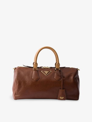 PRADA Large Leather Top Handle Bag | endource