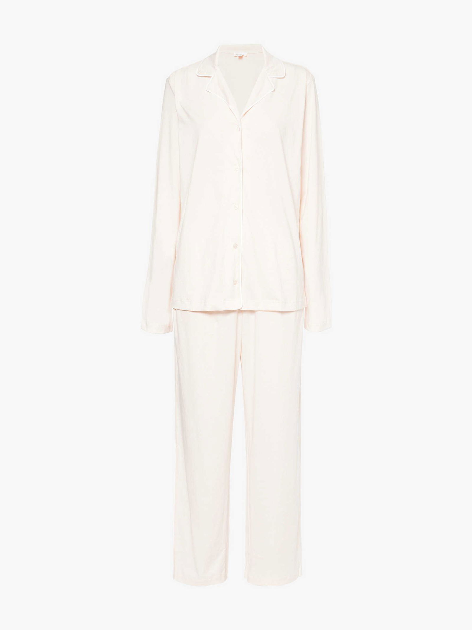 SKIN Cayla Pipped-Trim Organic Pima-Cotton Pyjamas | endource