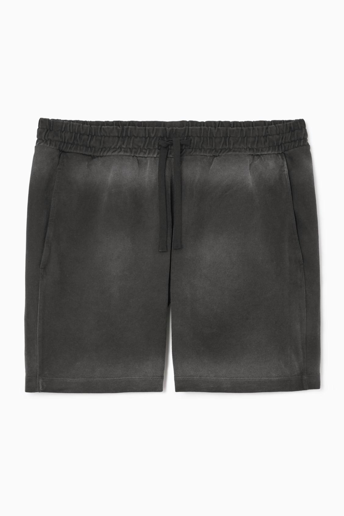 COS Drawstring Jersey Shorts in BLACK | Endource