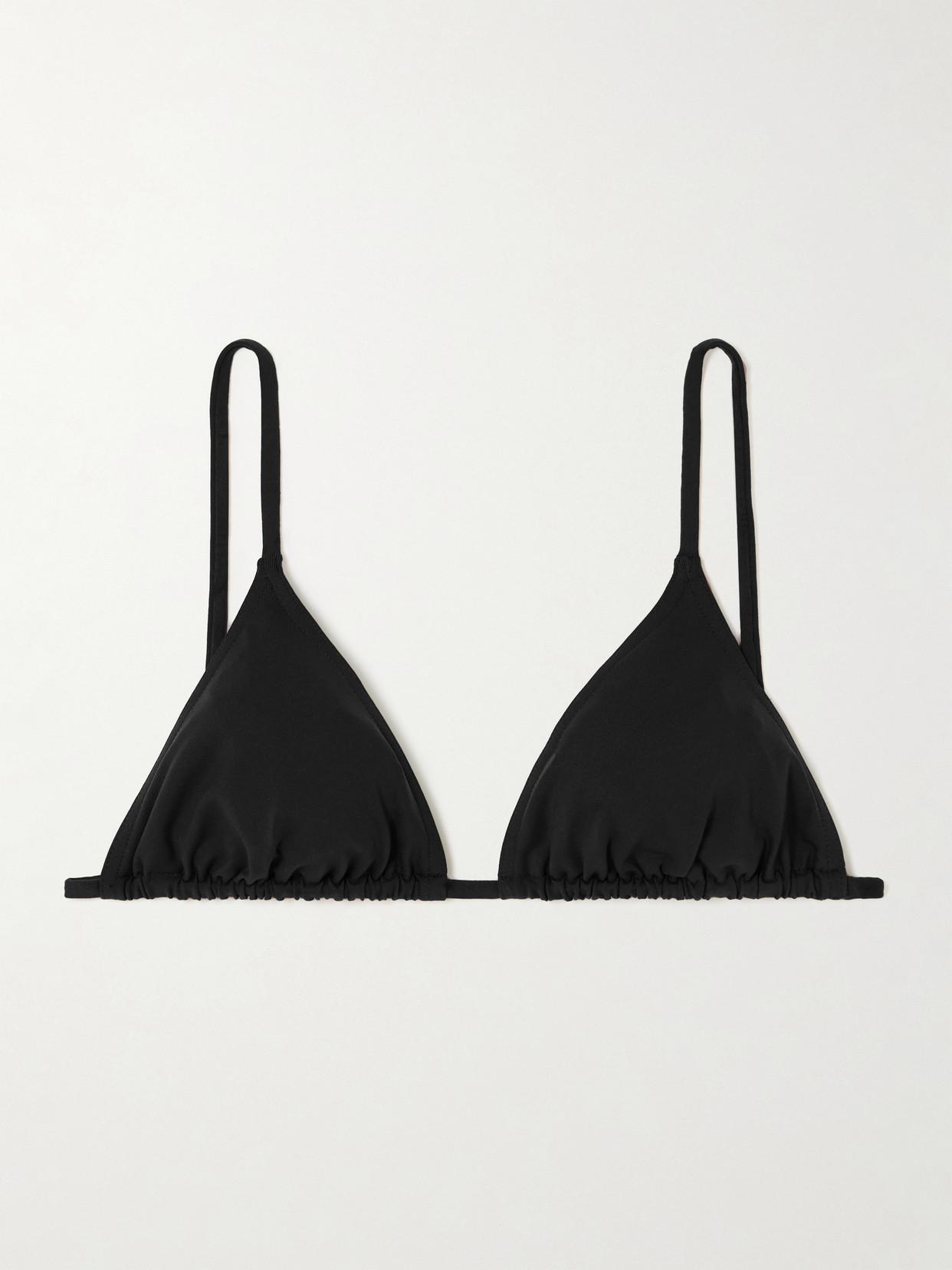 ERES Les Essentiels Mouna Triangle Bikini Top in Black | endource