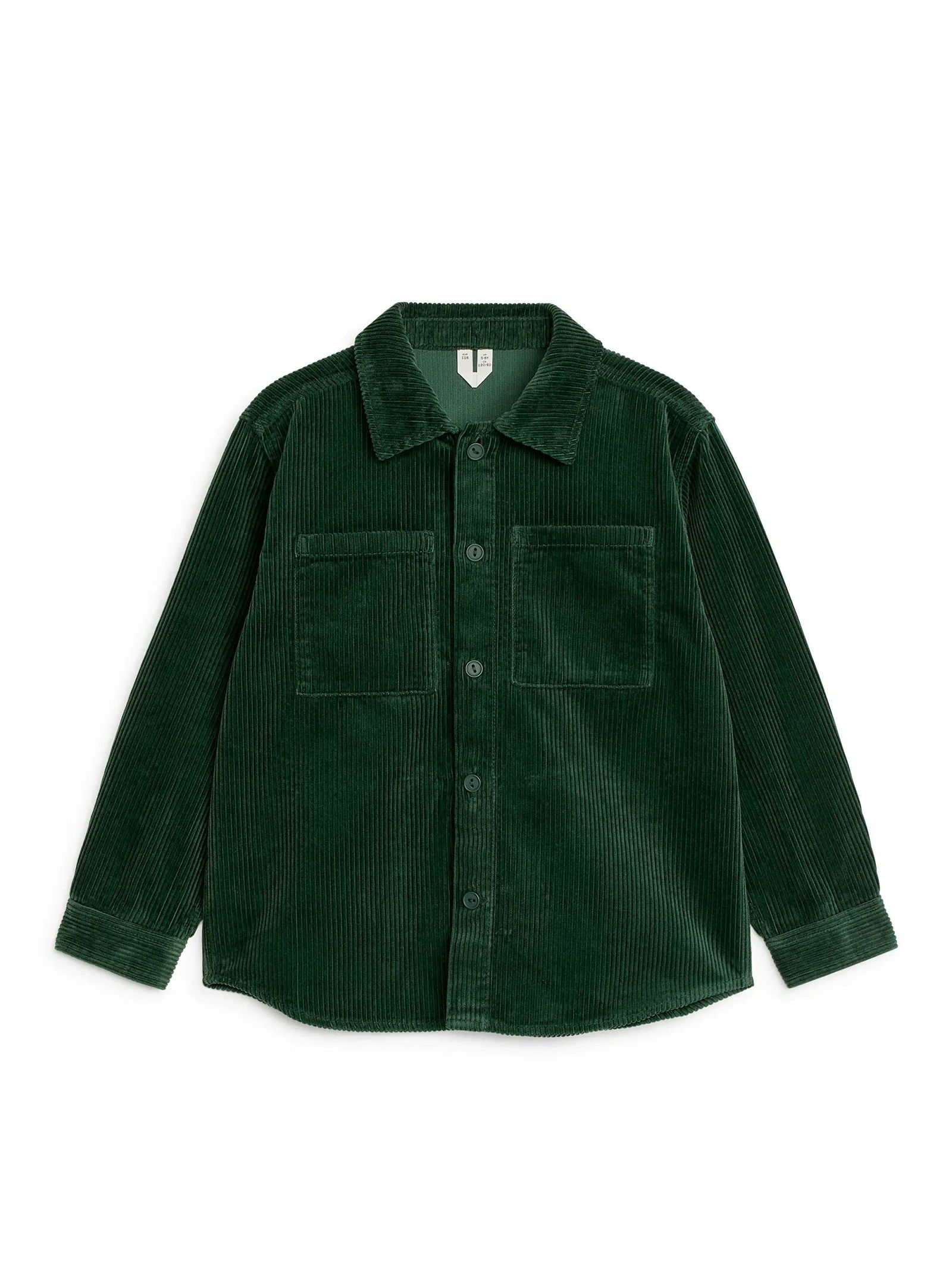 ARKET Corduroy Overshirt in Dark Green | endource