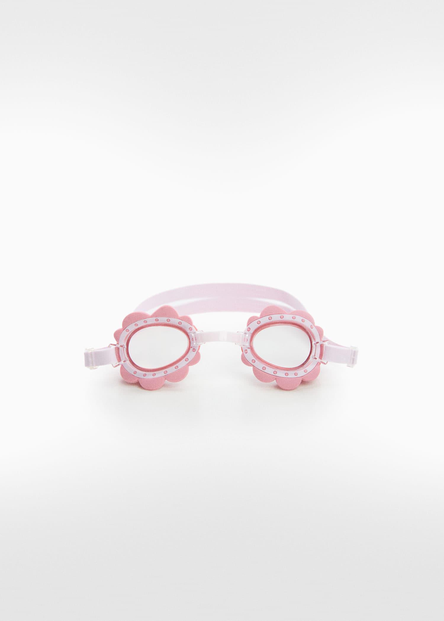 MANGO Flower Swimming Goggles in Pale Pink | endource