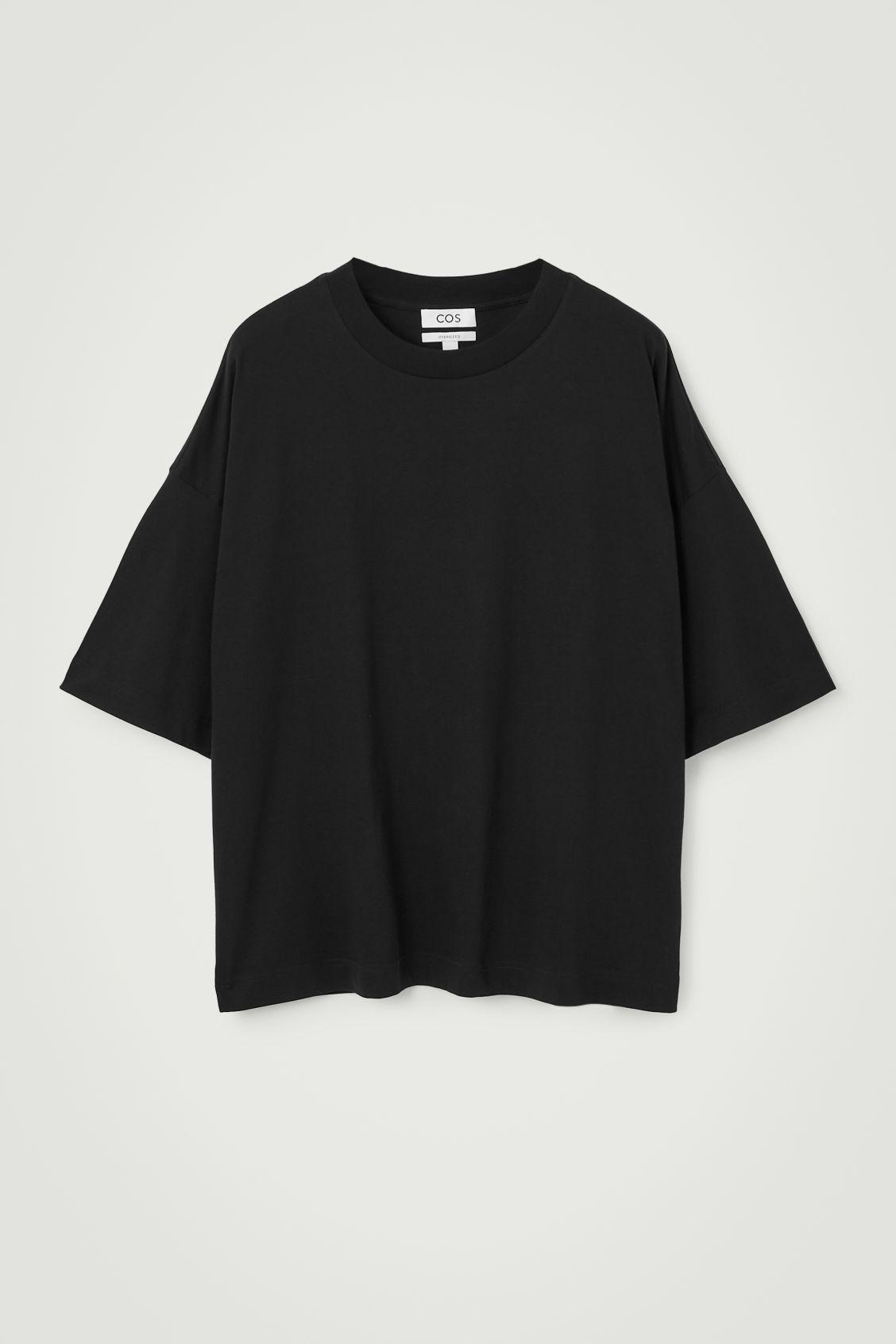 COS Amplified Extra-Wide T-Shirt in BLACK | Endource