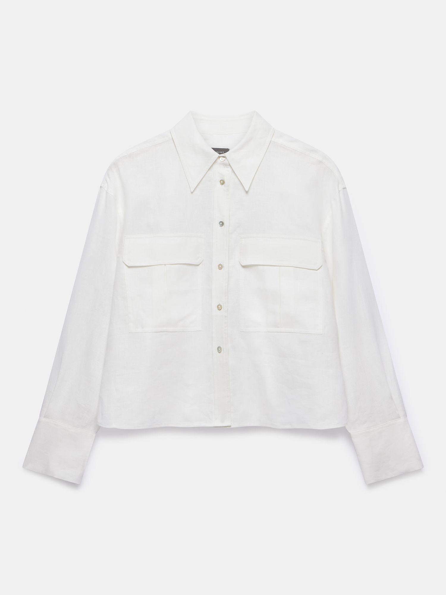 MINT VELVET Cropped Linen Shirt | endource