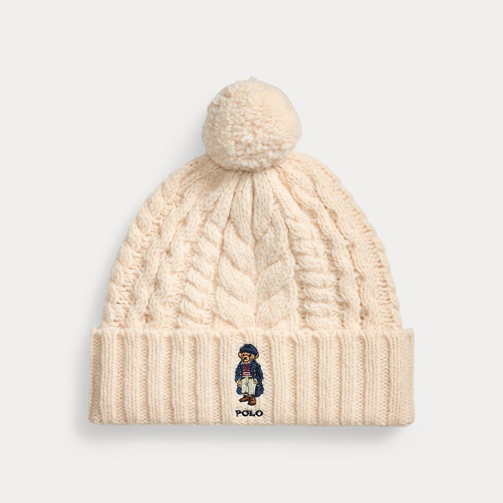 POLO RALPH LAUREN Polo Bear Cable Pom-Pom Beanie | endource