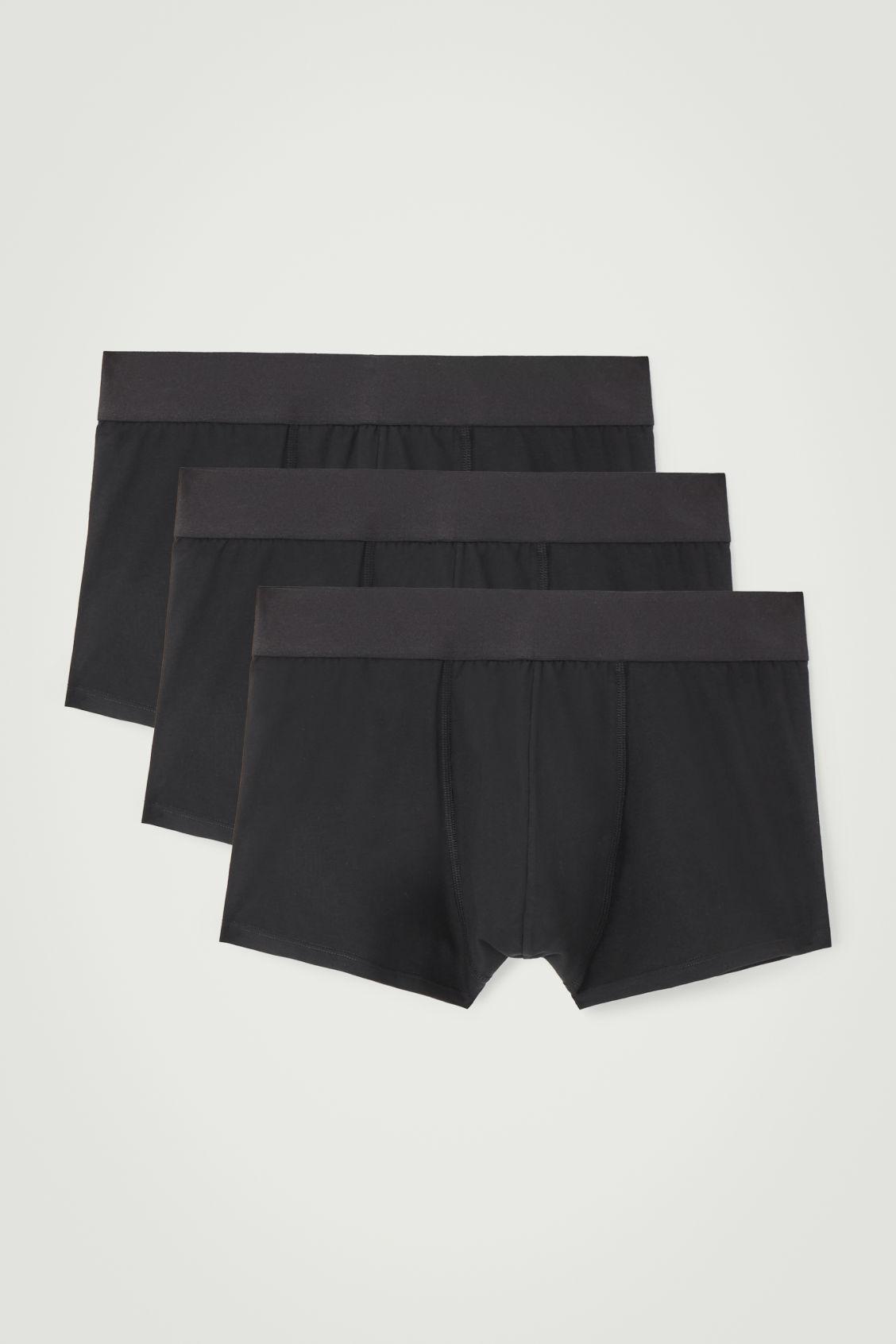 COS 3-Pack Jersey Boxer Briefs in BLACK | endource