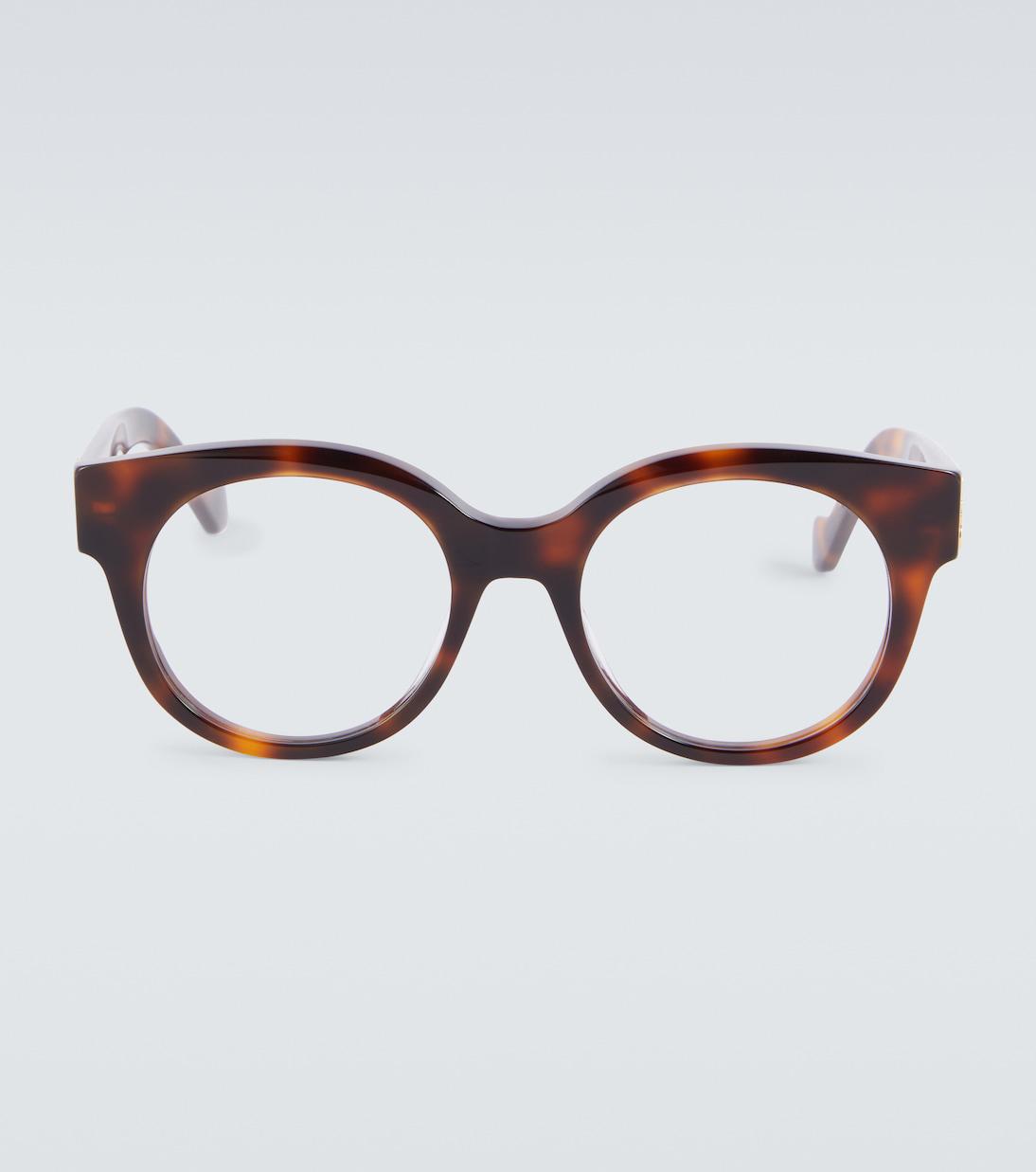LOEWE Anagram Round Glasses in Brown | endource