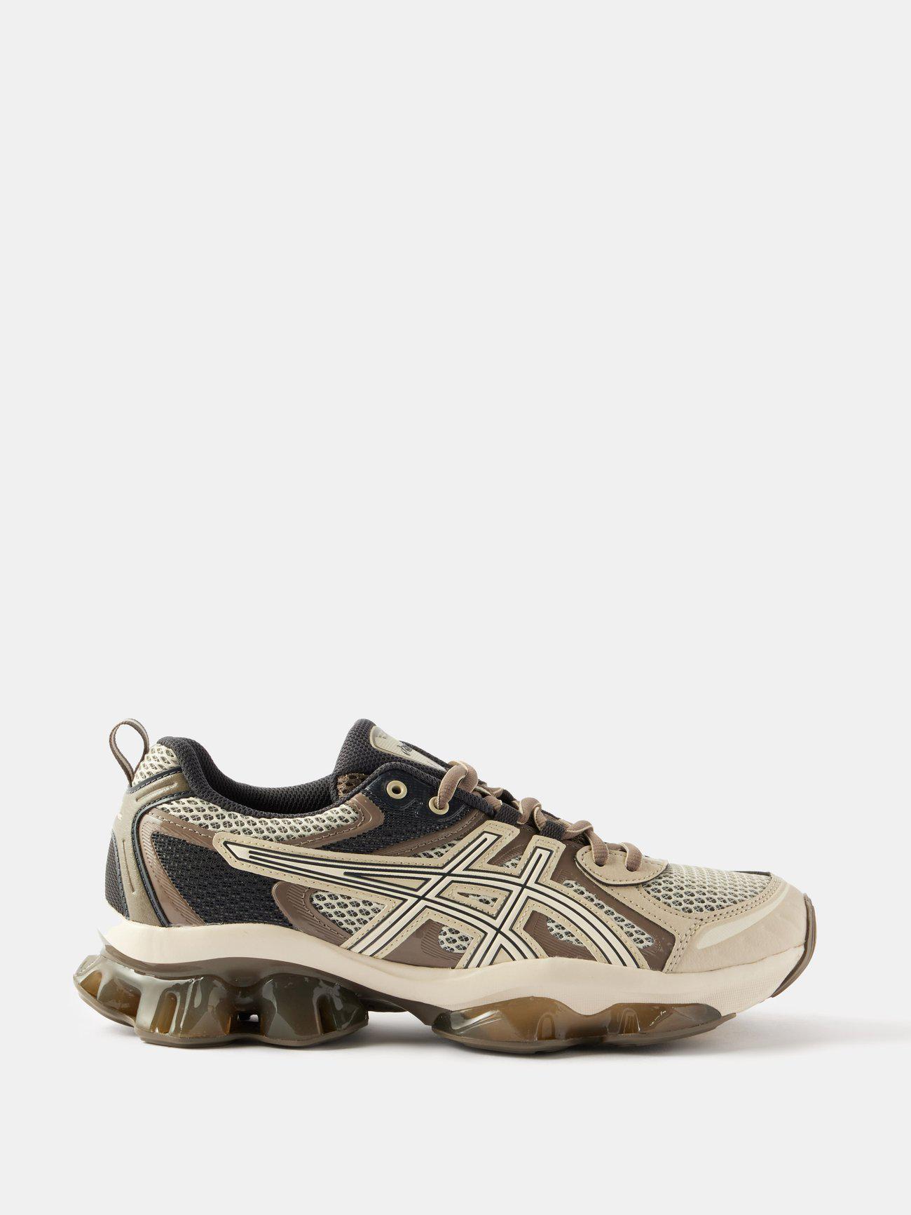 ASICS GEL-Quantum Kinetic Faux-Leather And Mesh Trainers in Brown ...