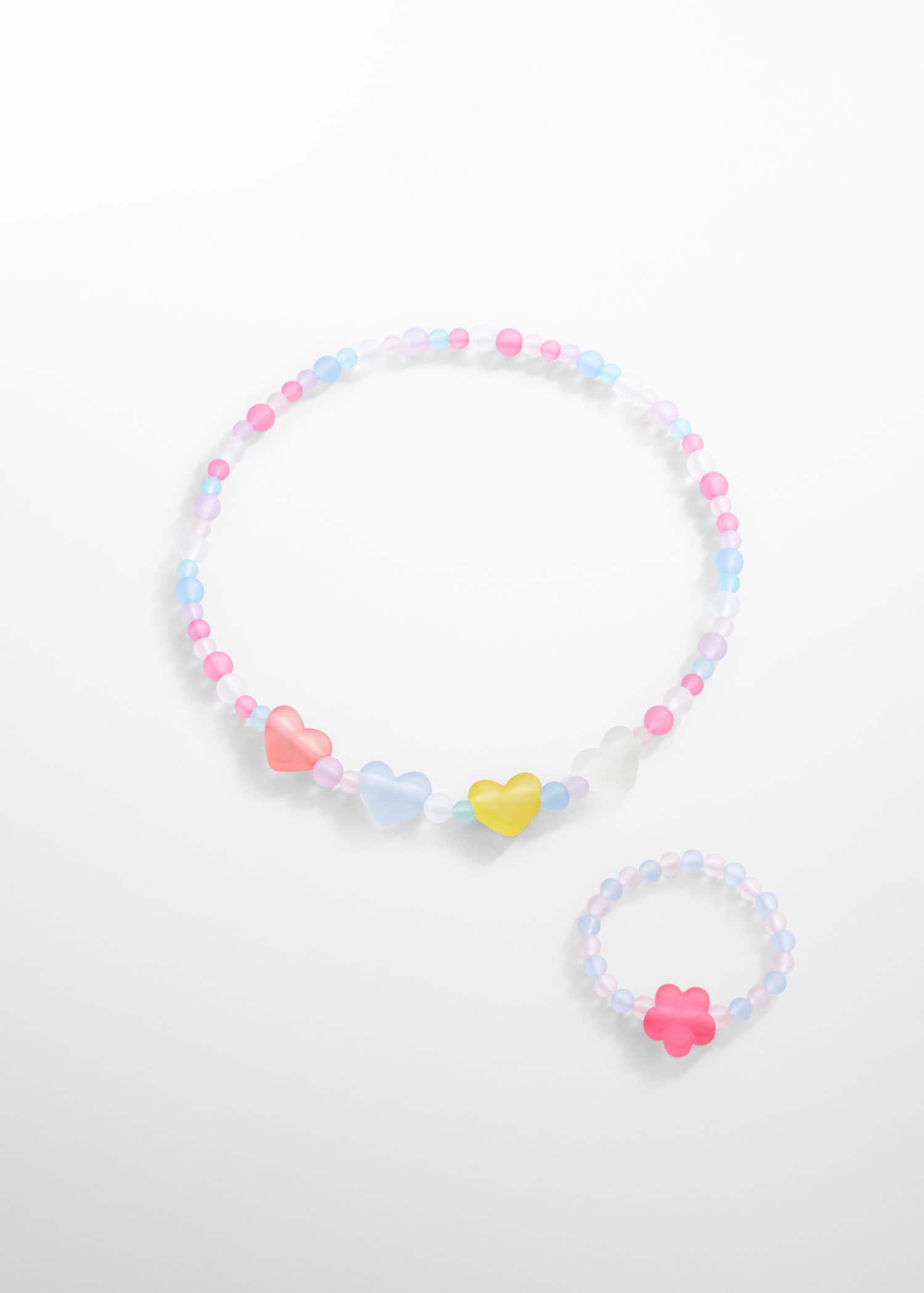 MANGO Bracelet And Necklace Set in Lilac | Endource
