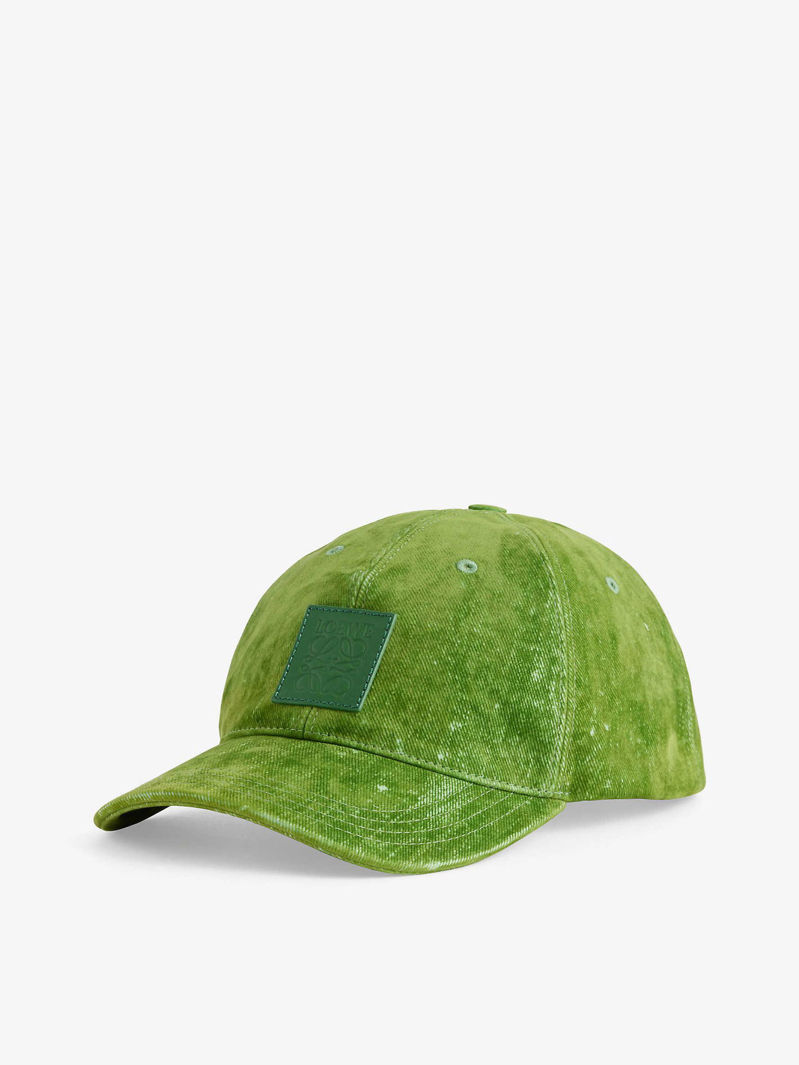 LOEWE Patch Logo-Embellished Cotton-Blend Baseball Cap in GRASS | Endource