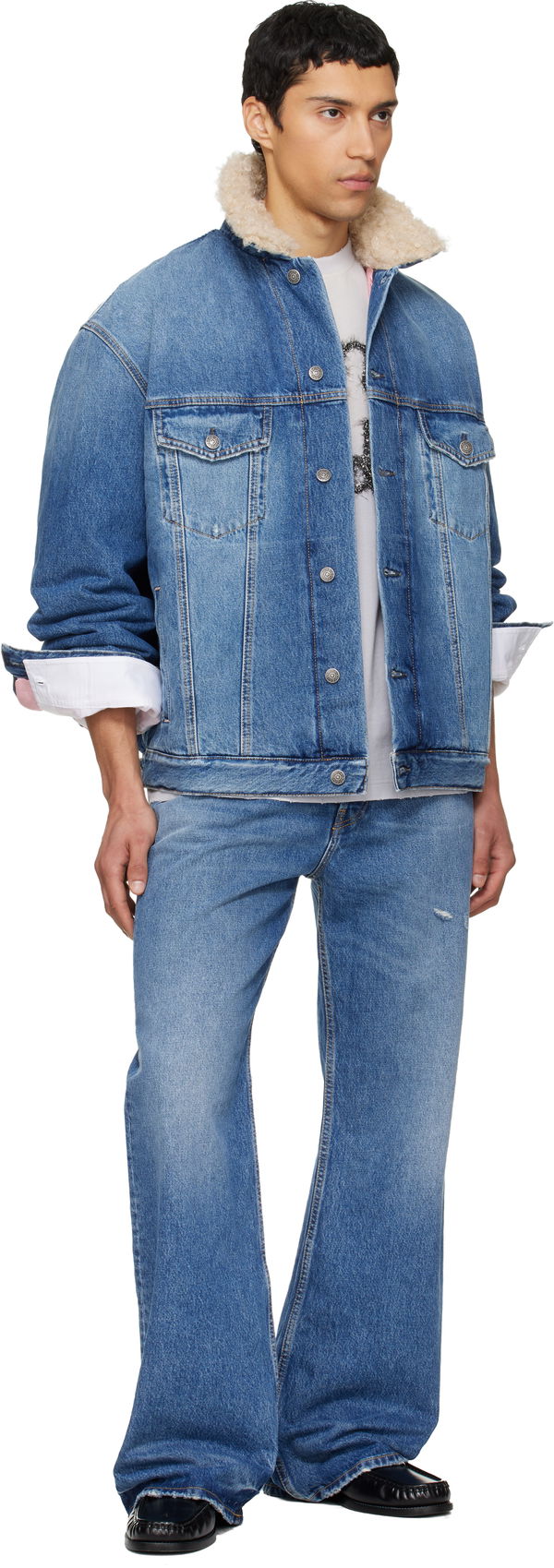 ACNE STUDIOS Blue Faded Denim Jacket | endource