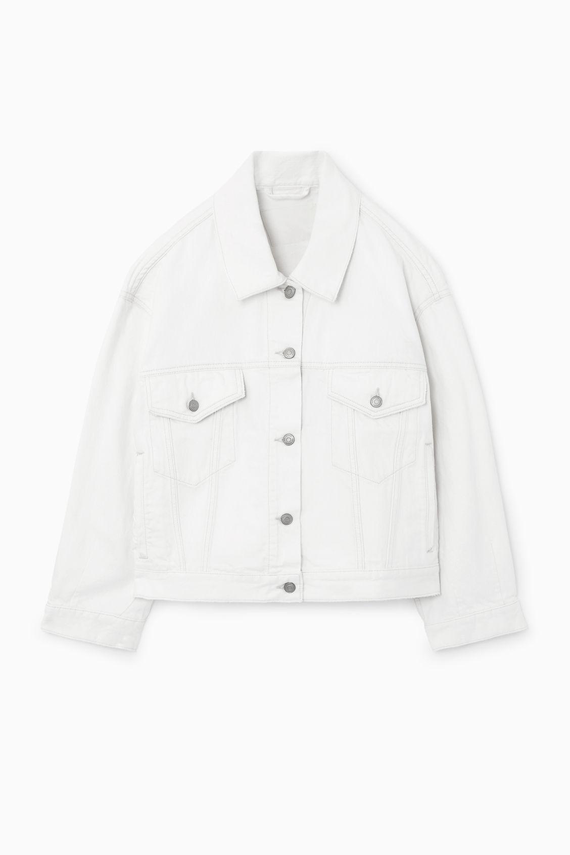 COS Oversized Denim Jacket in WHITE | endource